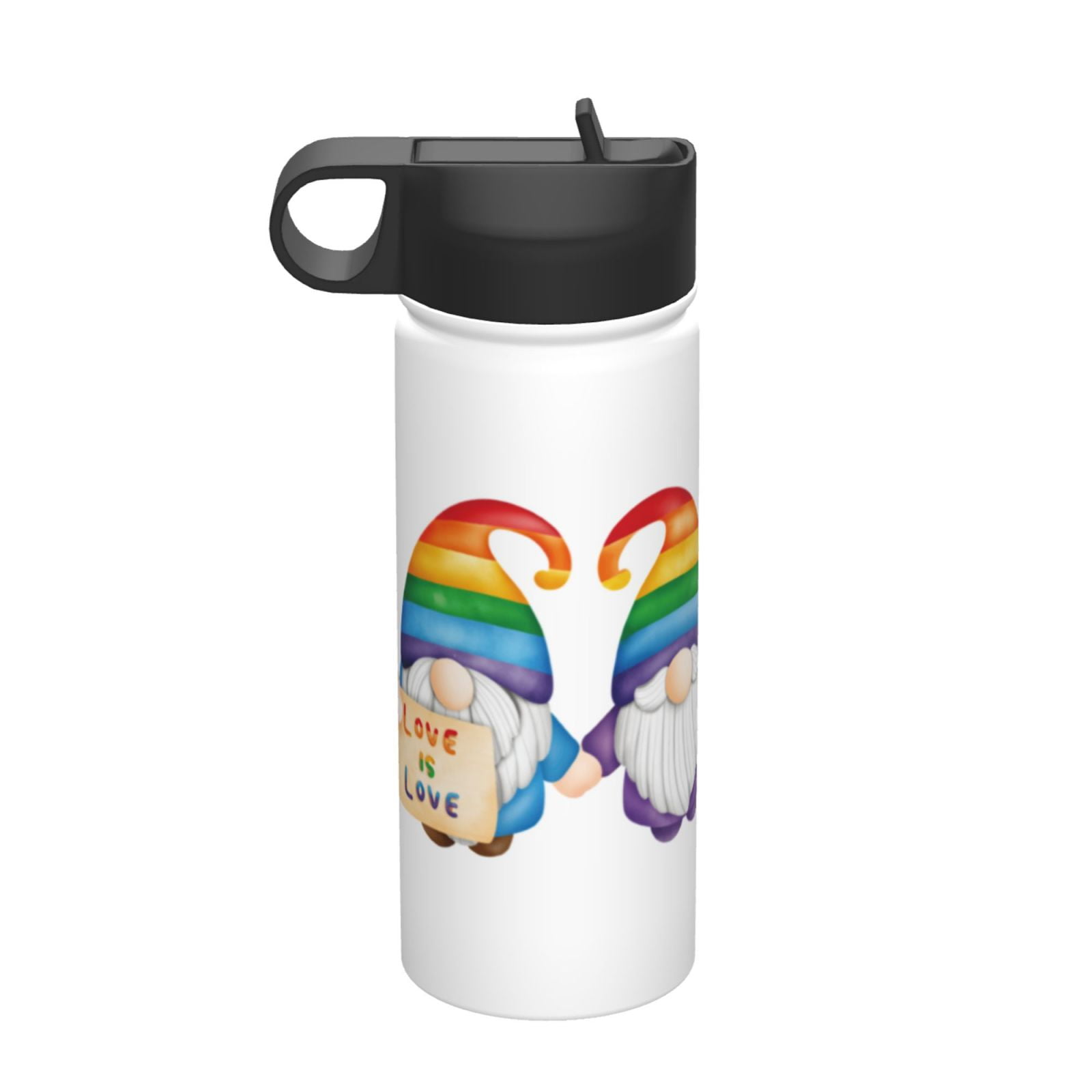 Cauagu Happy Pride Gnome for 18 oz Water Bottle With Straw,Stainless ...