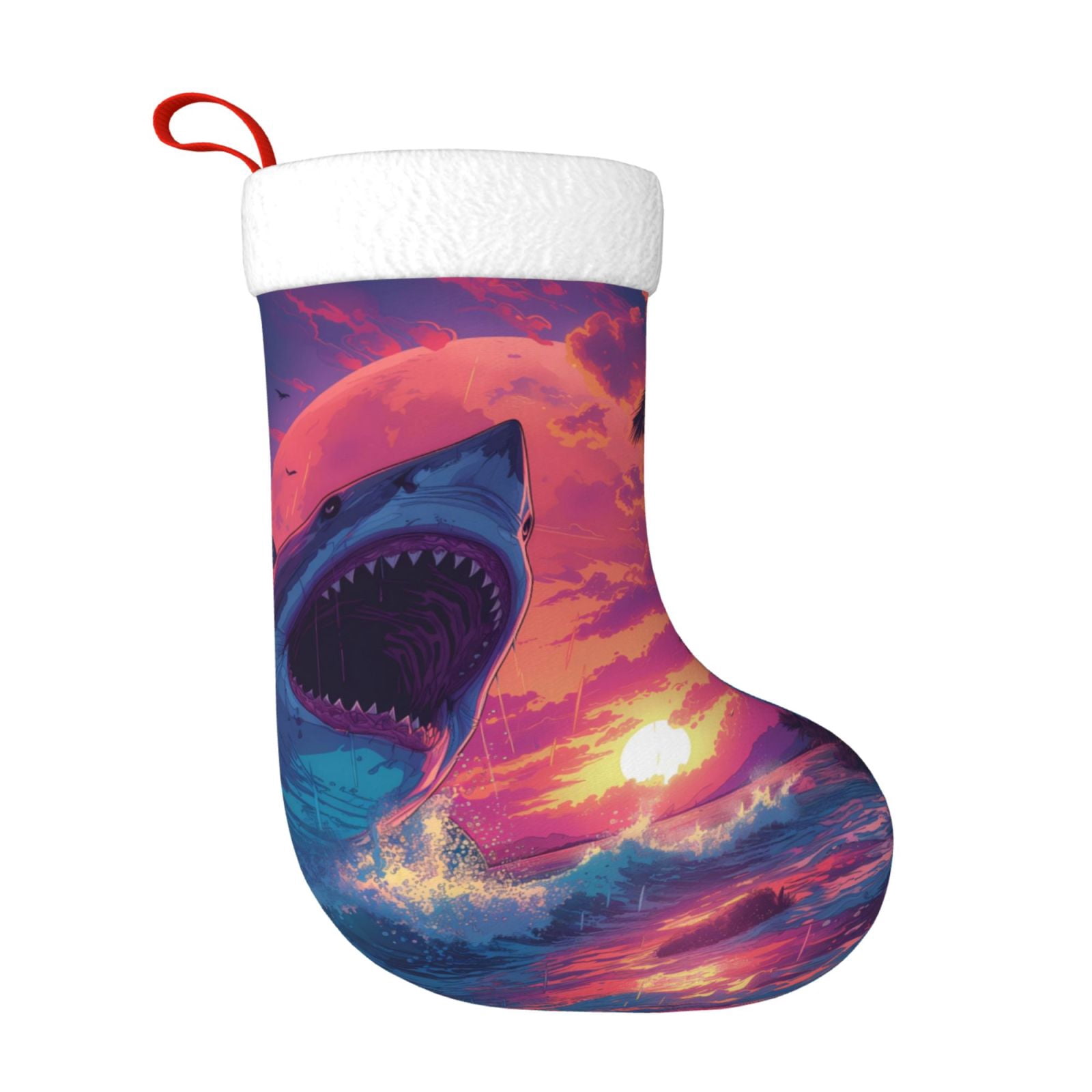 Cauagu Hawaiian Island Beach Shark for Christmas Stockings,1-Pack Large ...