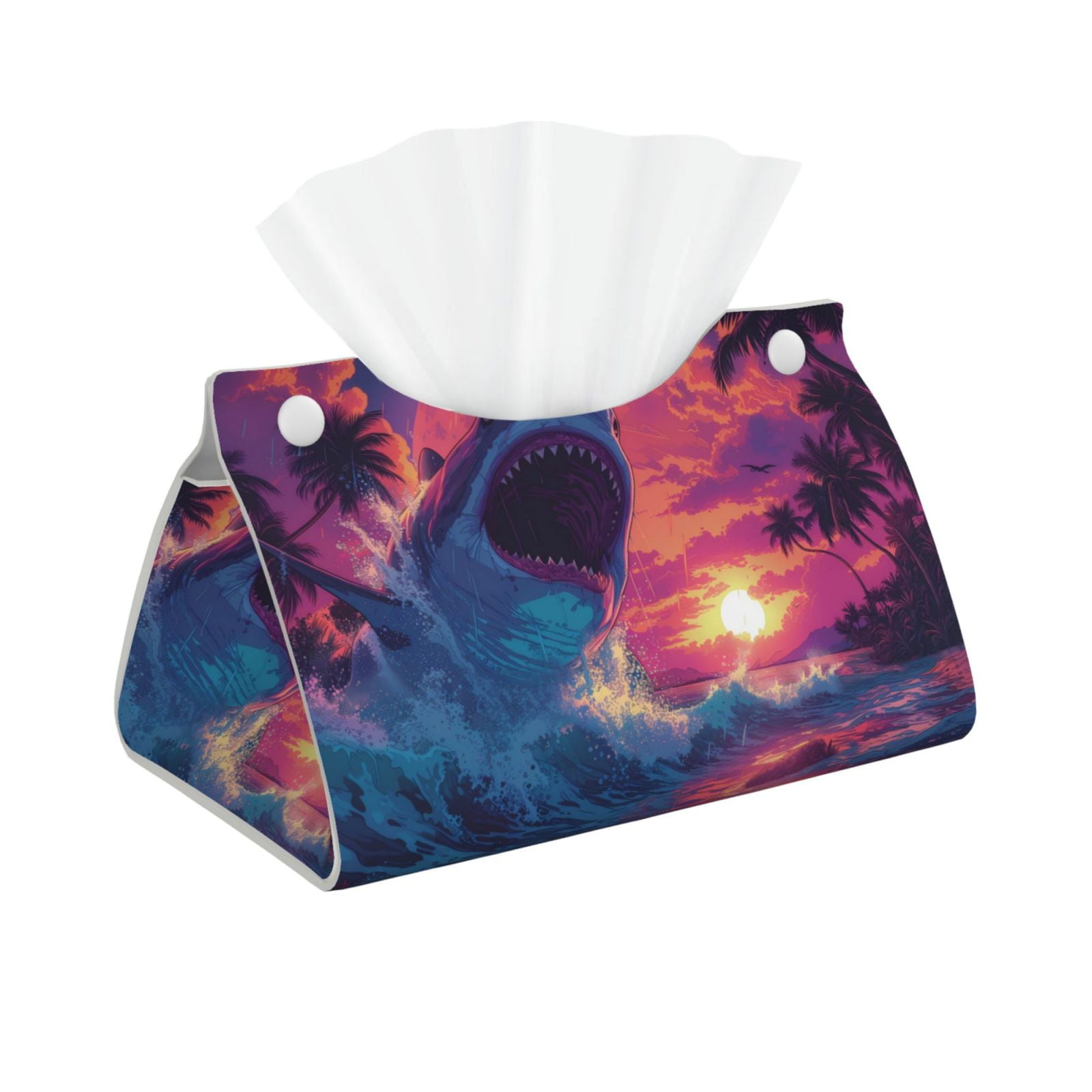 Cauagu Hawaiian Island Beach Shark for Large Tissue Box Cover ...