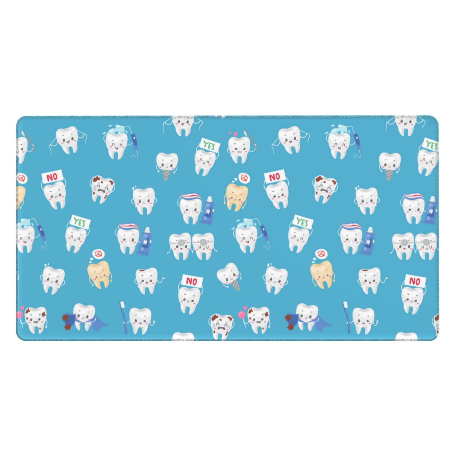 Cauagu Healthy And Ill White Teeth for Large Mouse Pad,XXL Extended ...
