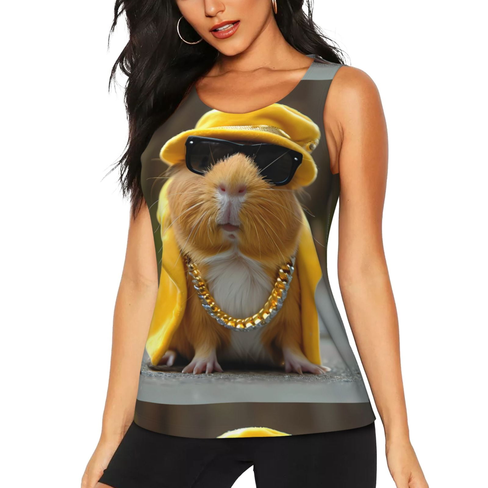 Cauagu Heavy Metal Style Guinea Pig for Women's Workout Tank Tops ...