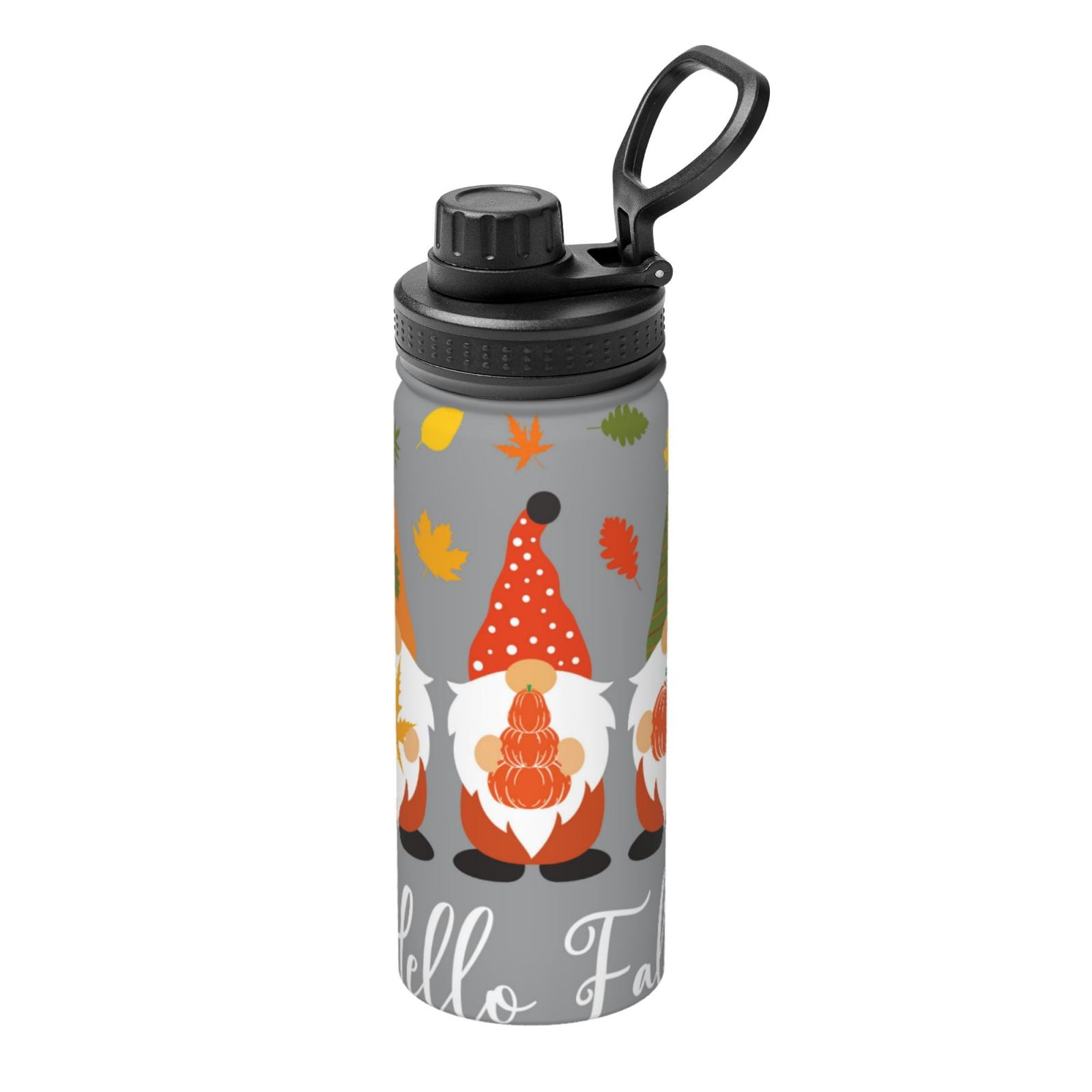 Cauagu Hello Fall Gnomes Print 18oz Vacuum Insulated Stainless Steel ...
