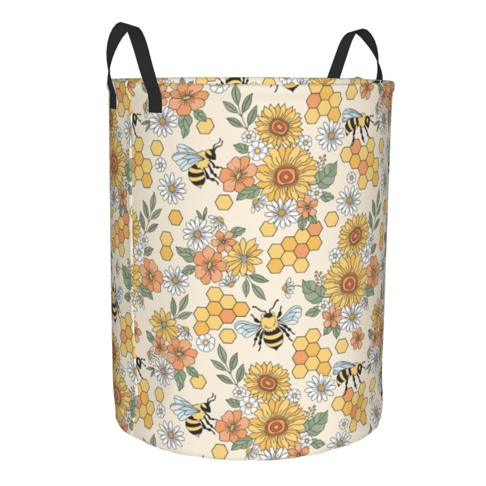 Cauagu Hippie Bee Honeycomb for Laundry Basket,Collapsible Organizer ...