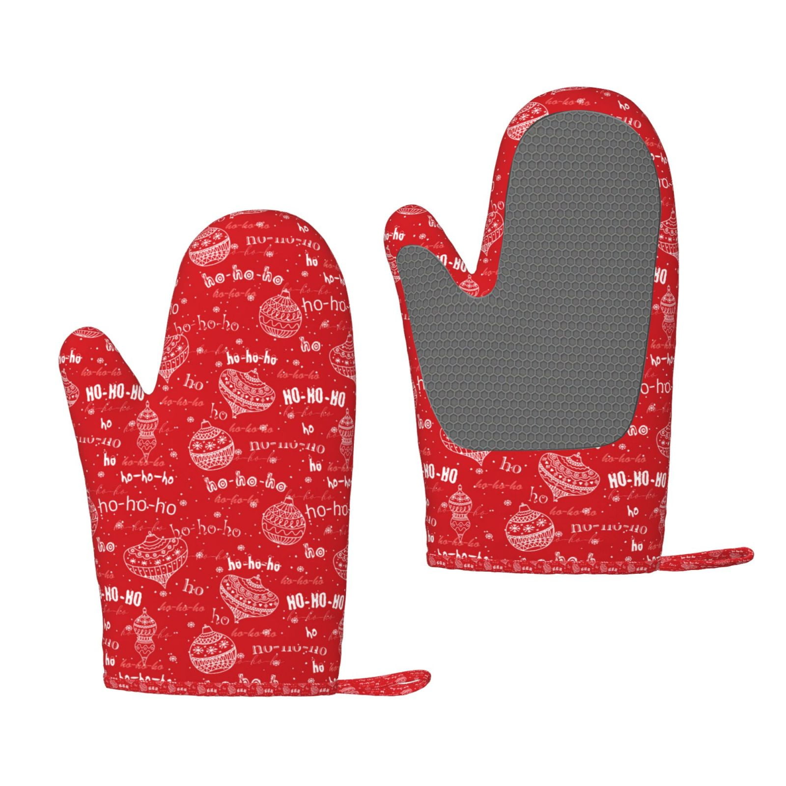 Cauagu Hohoho1 Print Oven Mitts 2 Piece Set,BBQ Gloves Grilling Gloves ...