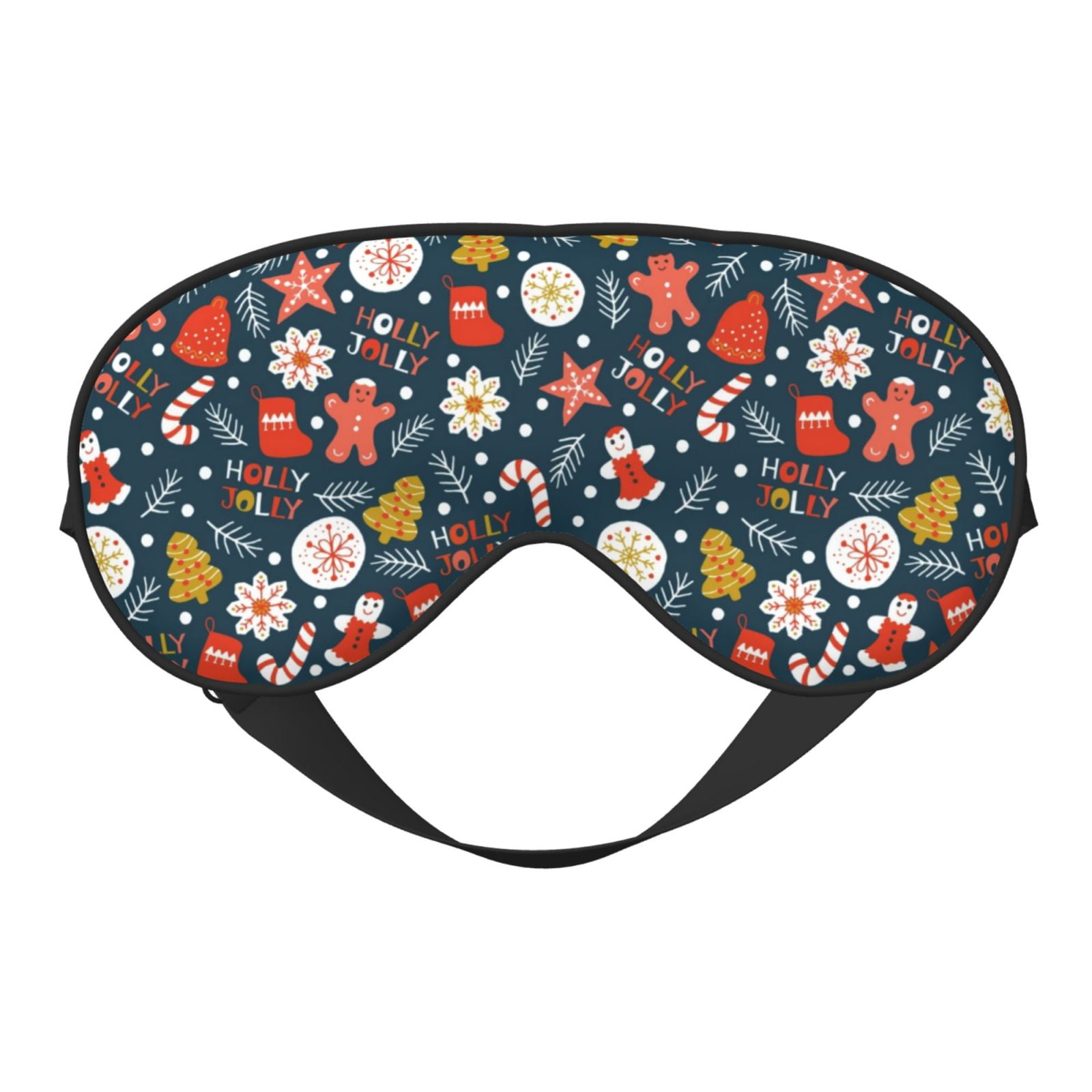 Cauagu Holiday Christmas Cookies Print Sleep Eye Mask, Blindfold Eye ...