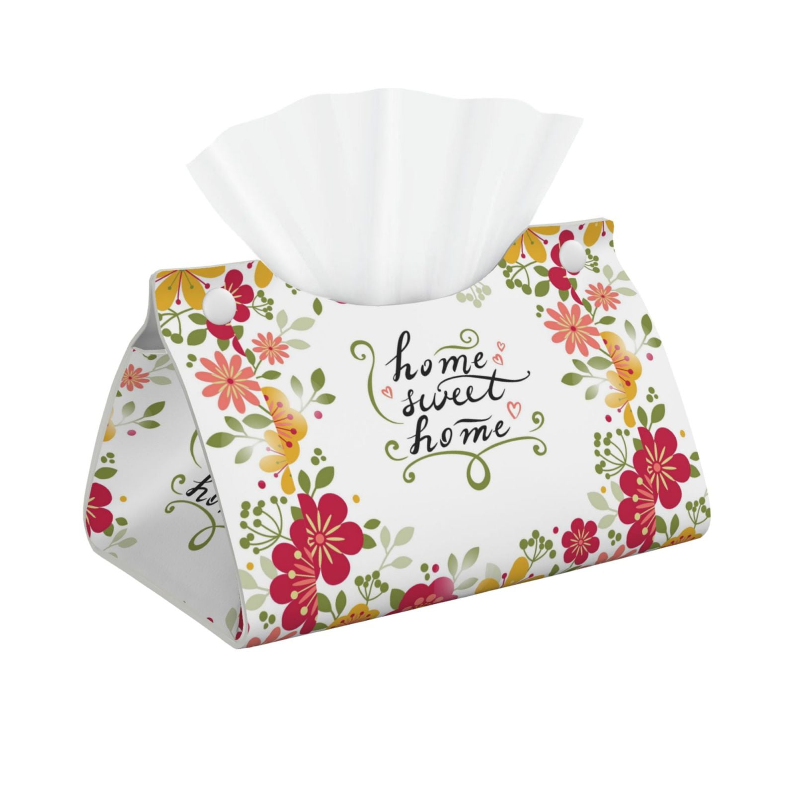 Cauagu Home Sweet Home Floral for Large Tissue Box Cover Rectangular ...