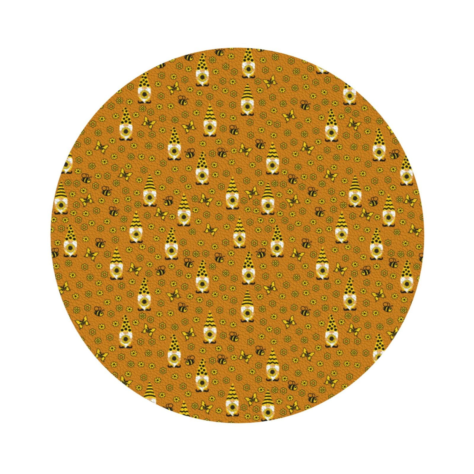 Cauagu Honey Bee Gnomes for Round Coaster,Drink Coasters Set of 4 ...
