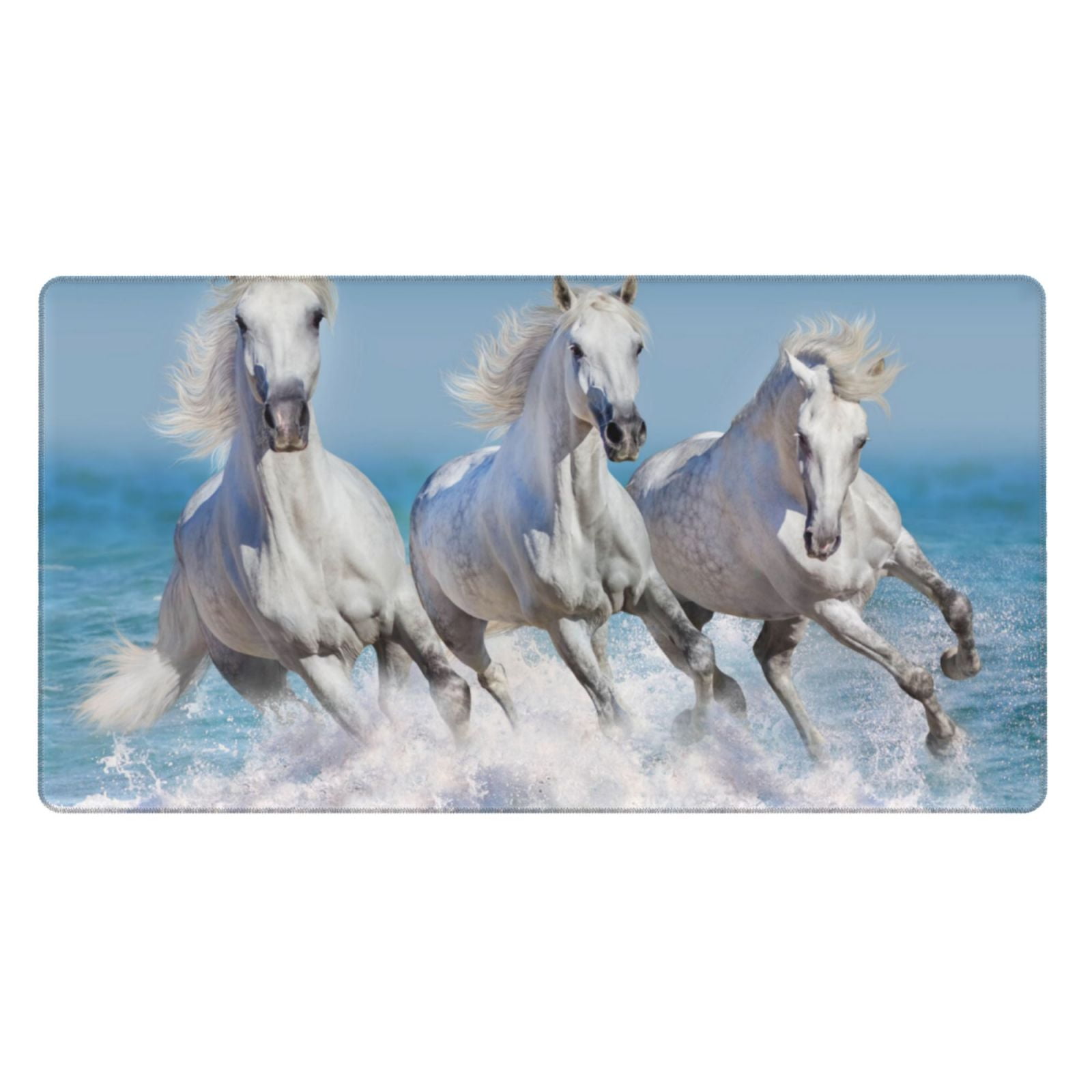 Cauagu Horses Running Through The Water for Large Mouse Pad,XXL ...