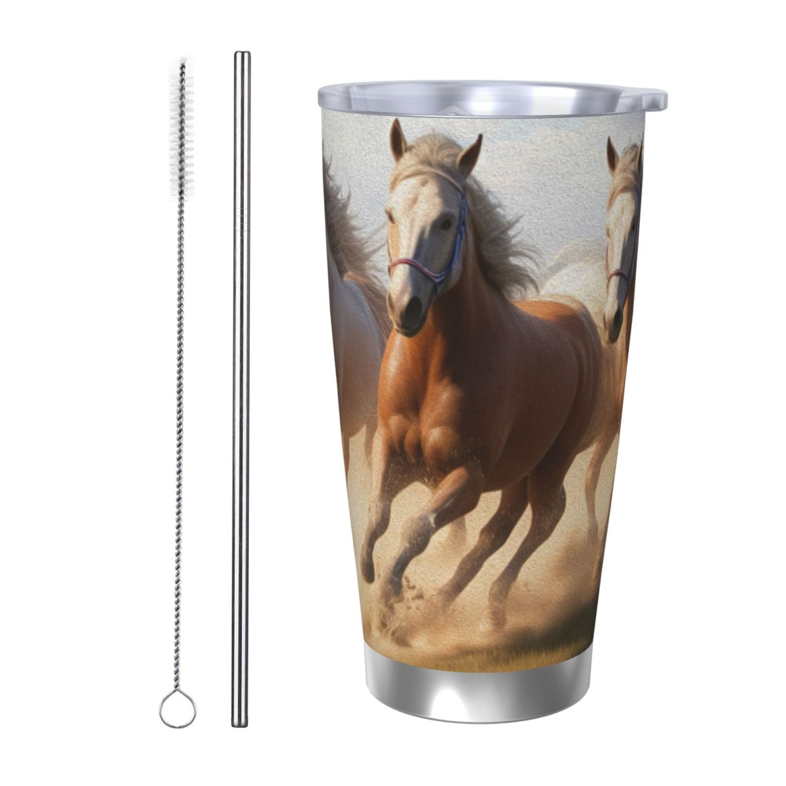 Cauagu Horses running Pattern 20oz Tumbler,Stainless Steel Vacuum ...
