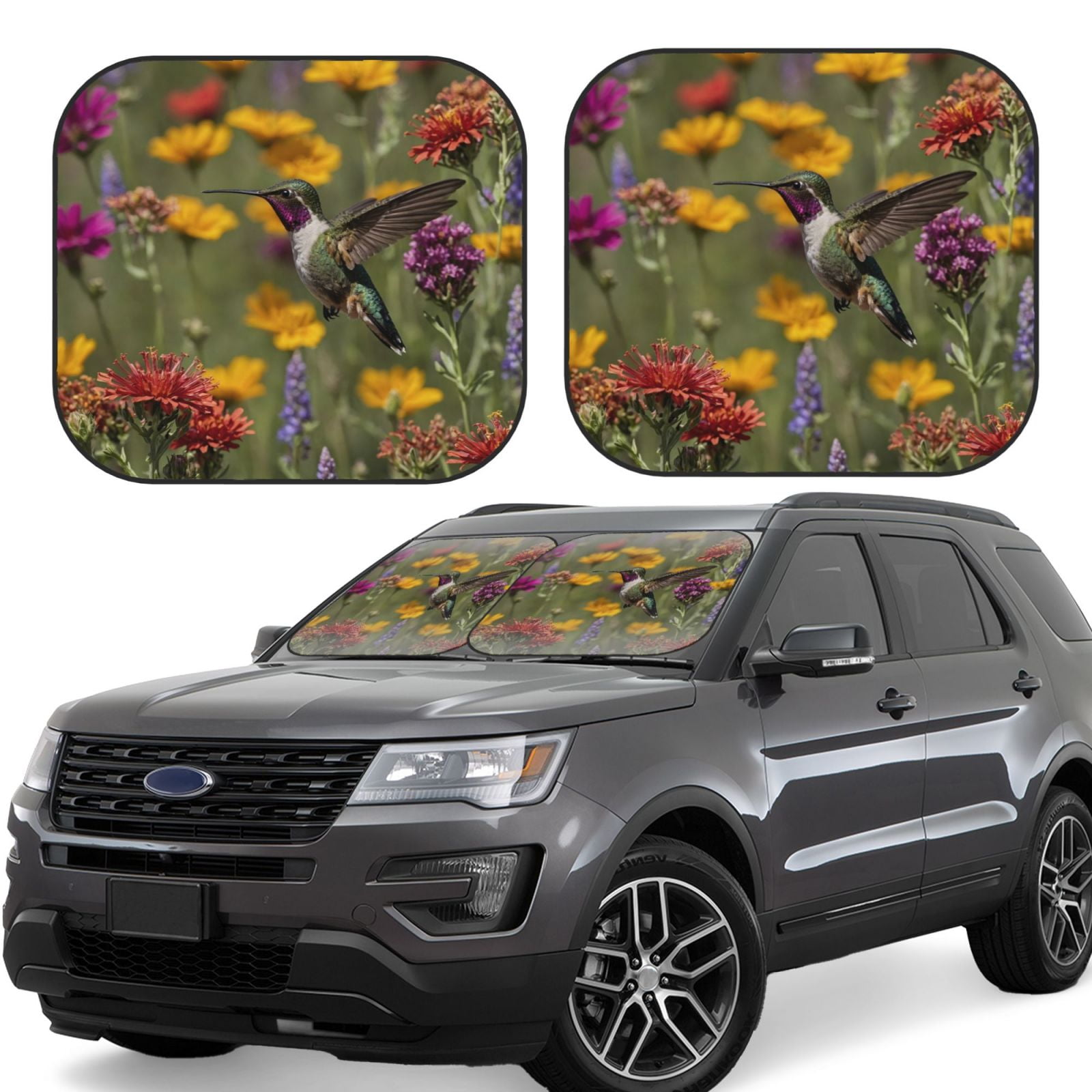 Cauagu Humming Bird Cauagu {designName} Print Foldable Car Windshield ...