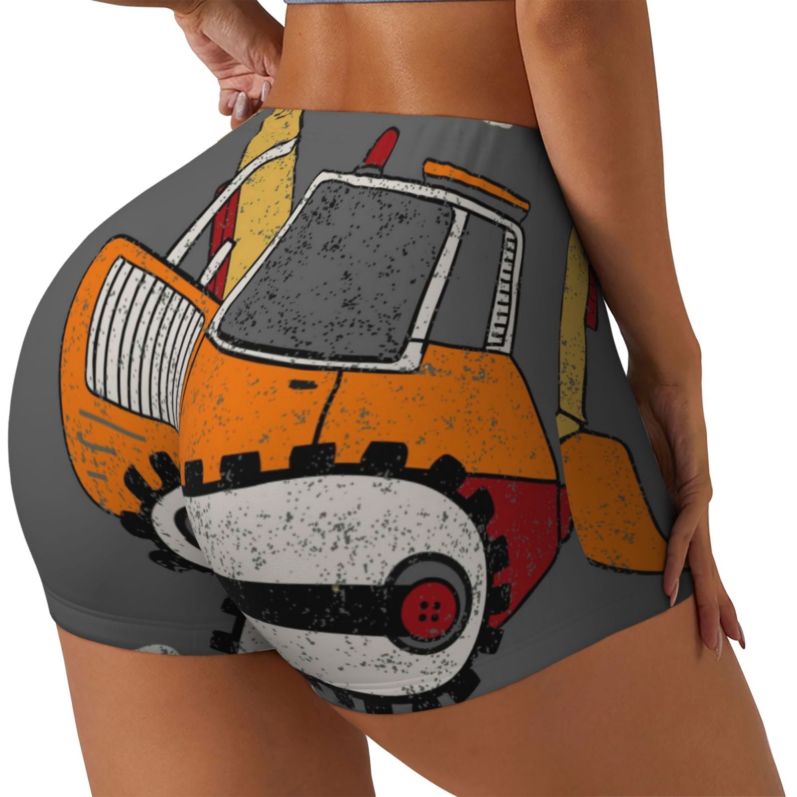 Cauagu I Like Big Digger for Womens Workout Impact Shorts,Booty Biker Shorts High Waisted ...