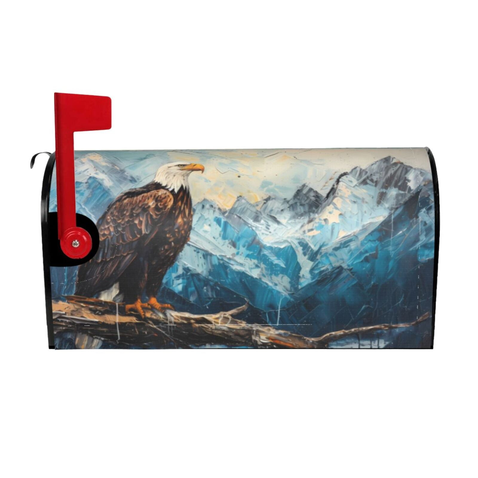 Cauagu Iceberg Bald Eagle Pattern Magnetic Mailbox Covers, Mailbox ...