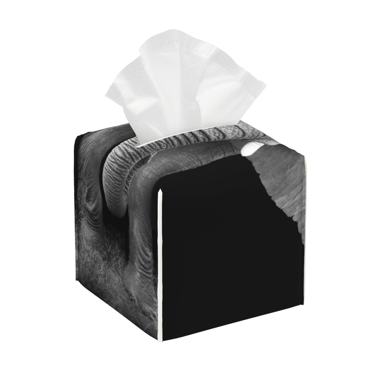 Cauagu Indian Elephant Print Tissue Box Cover,Leather Square Holder ...