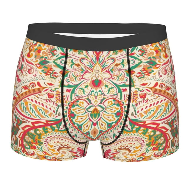 Cauagu Indian Paisley 1 Print Boxer Briefs for Men,Comfortable ...