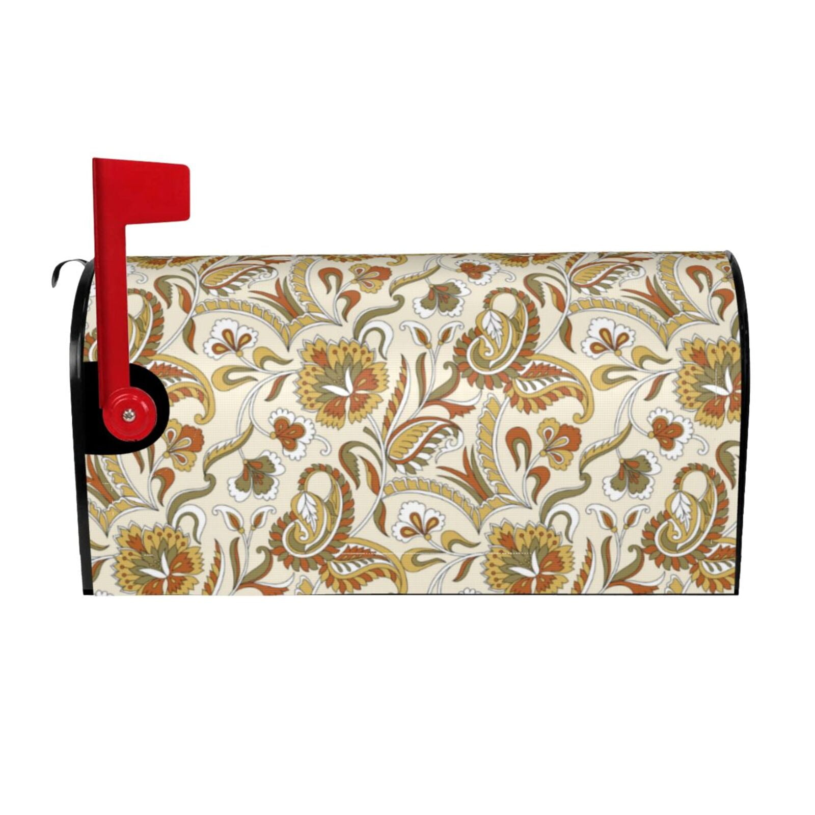 Cauagu Indian Paisley Pattern Magnetic Mailbox Covers, Mailbox Cover ...