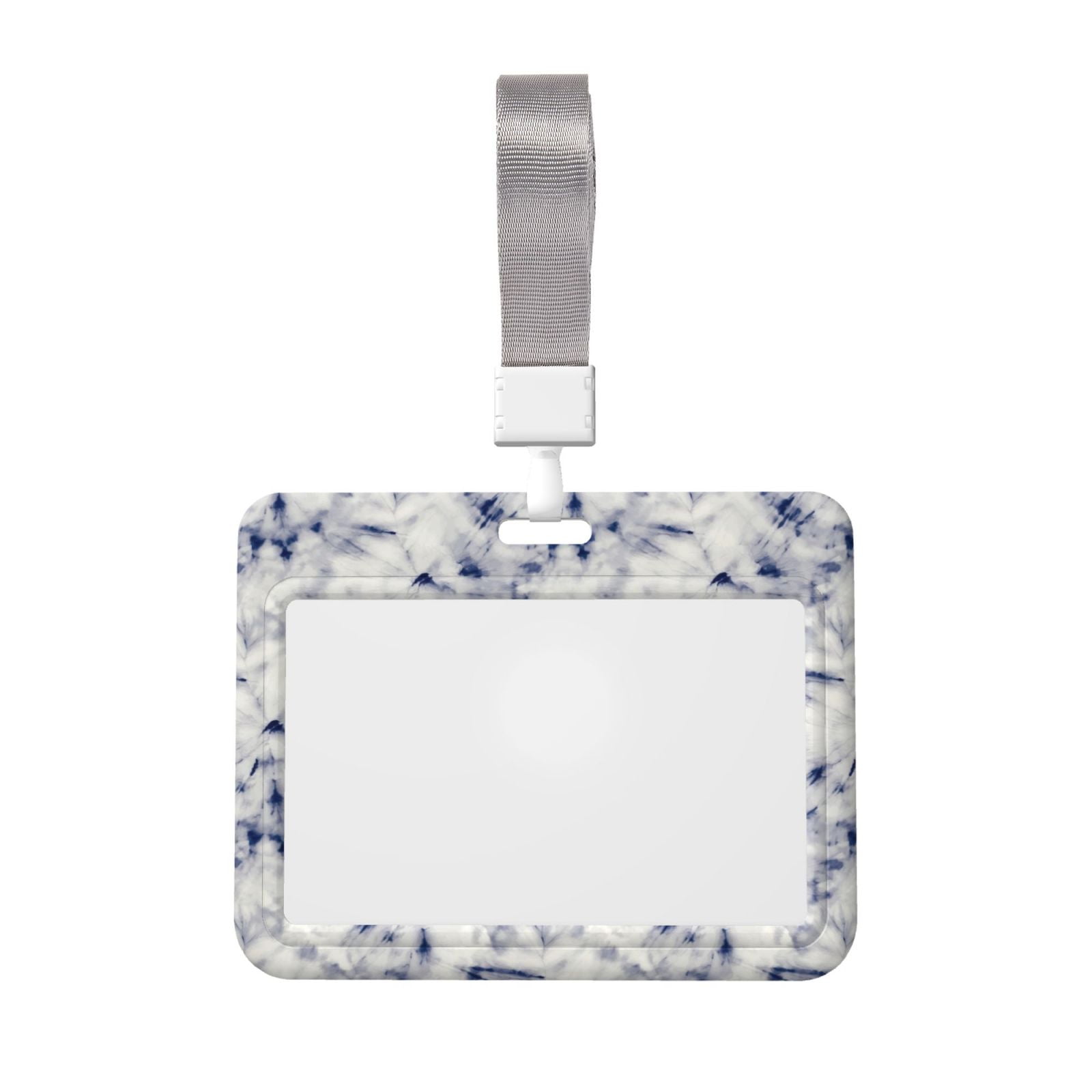 Cauagu Indigo Tie Dye for ID Badge Holder,Badge Holder with Windows Key ...