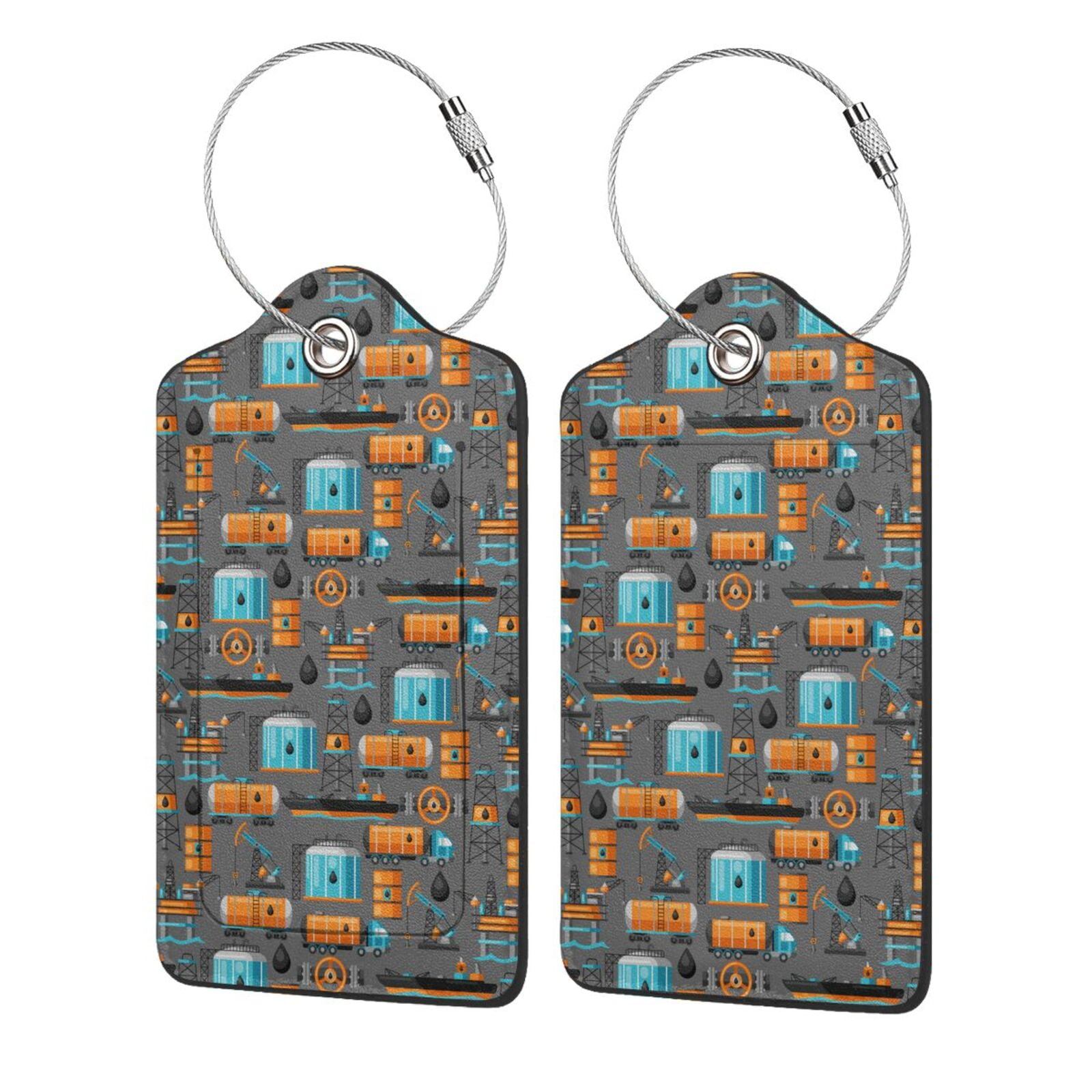 Cauagu Industrial Transportation Pattern Luggage Tags,Leather Luggage ...