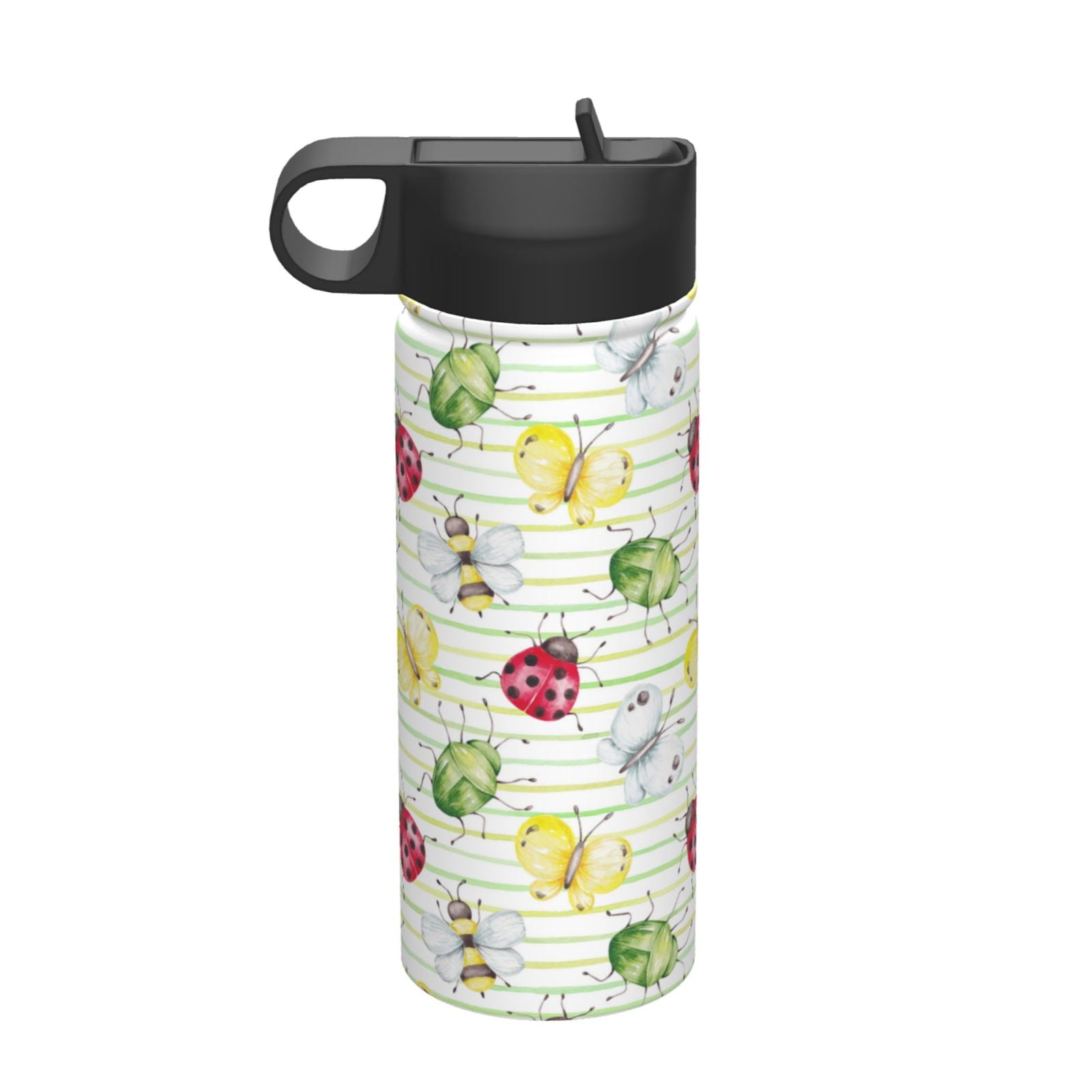 Cauagu Insects for 18 oz Water Bottle With Straw,Stainless Steel Sports ...
