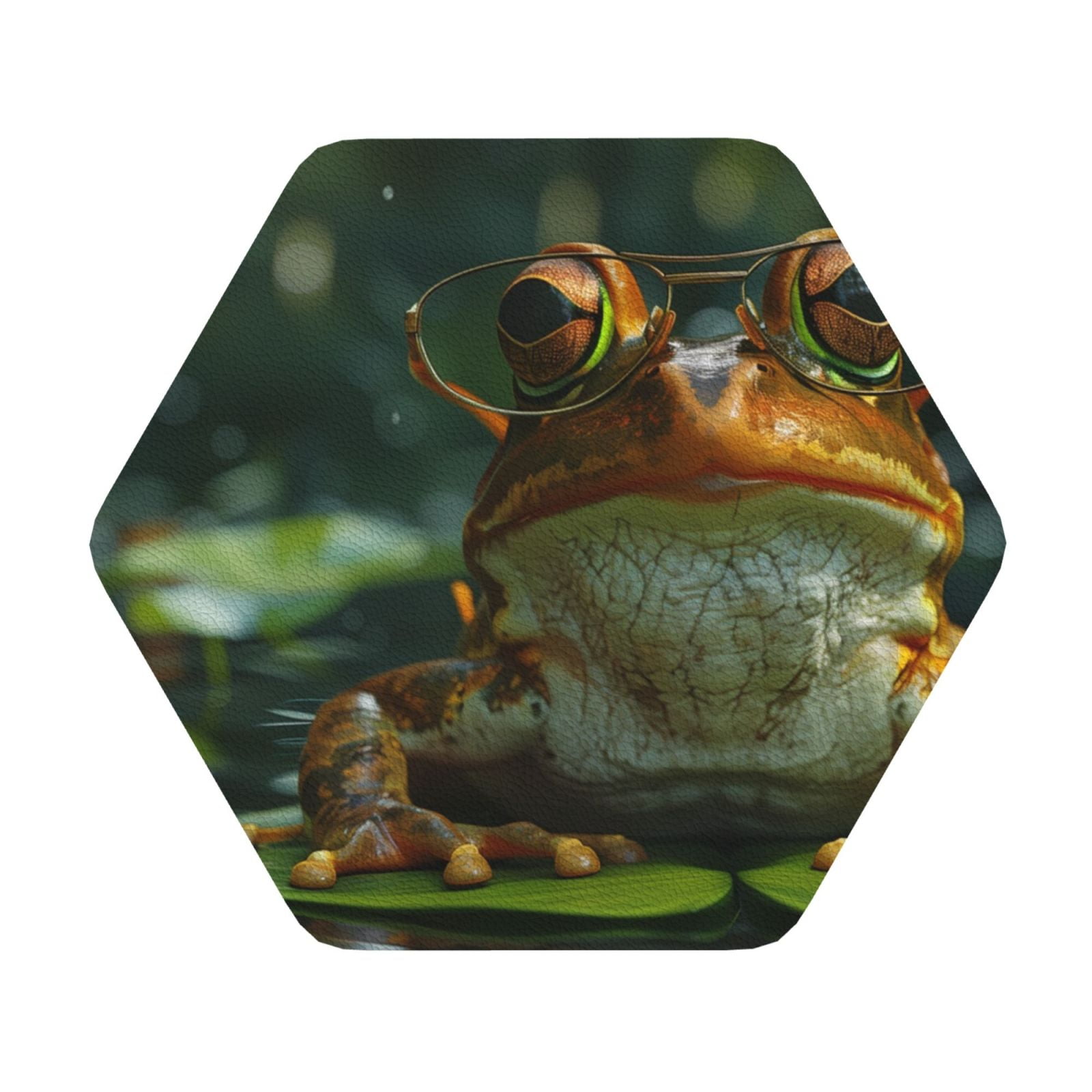 Cauagu Intellectual Frog Pond for Round Coaster,Drink Coasters Set of 4 ...