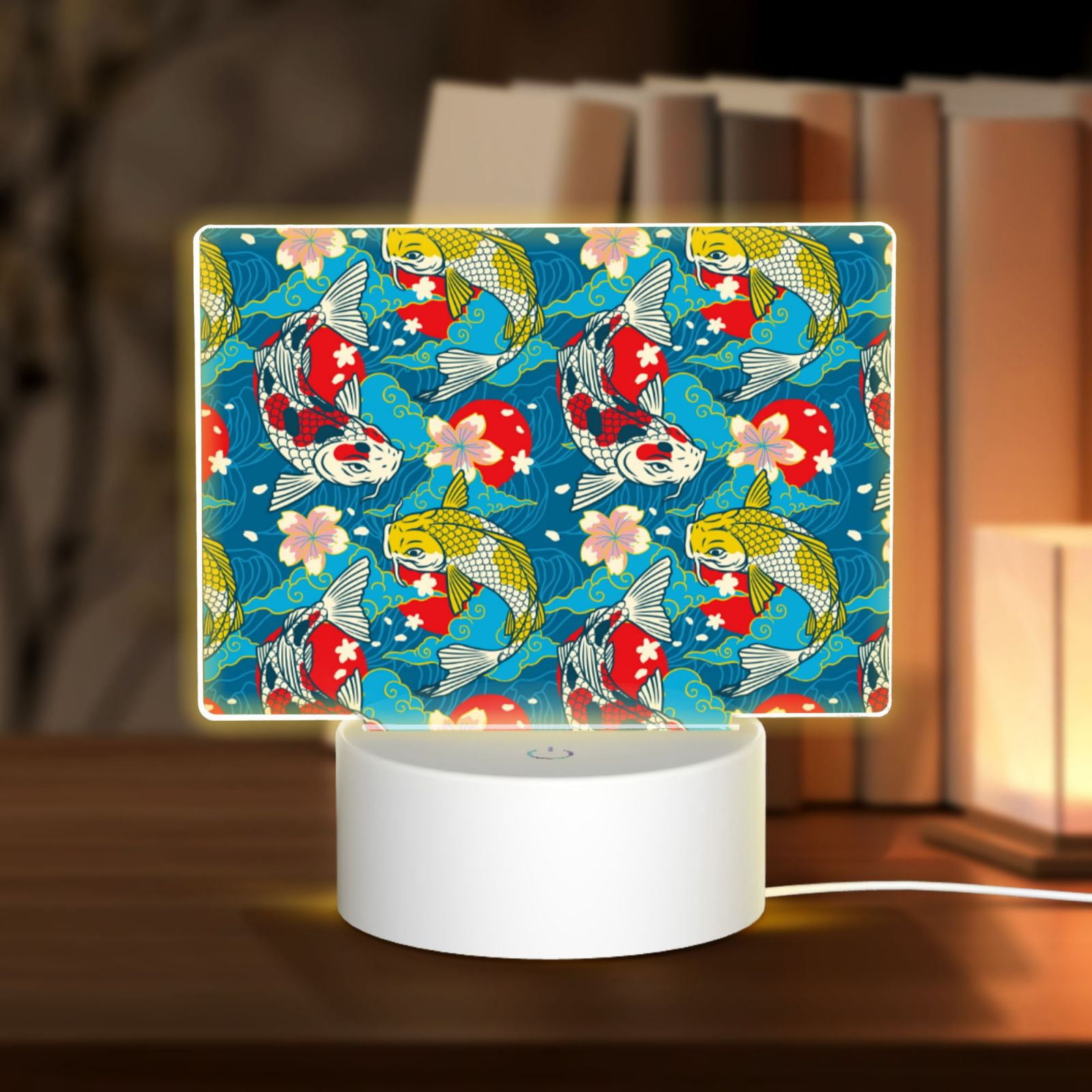Cauagu Japanese Koi for Rectangle Acrylic Night Light - Acrylic Modern ...