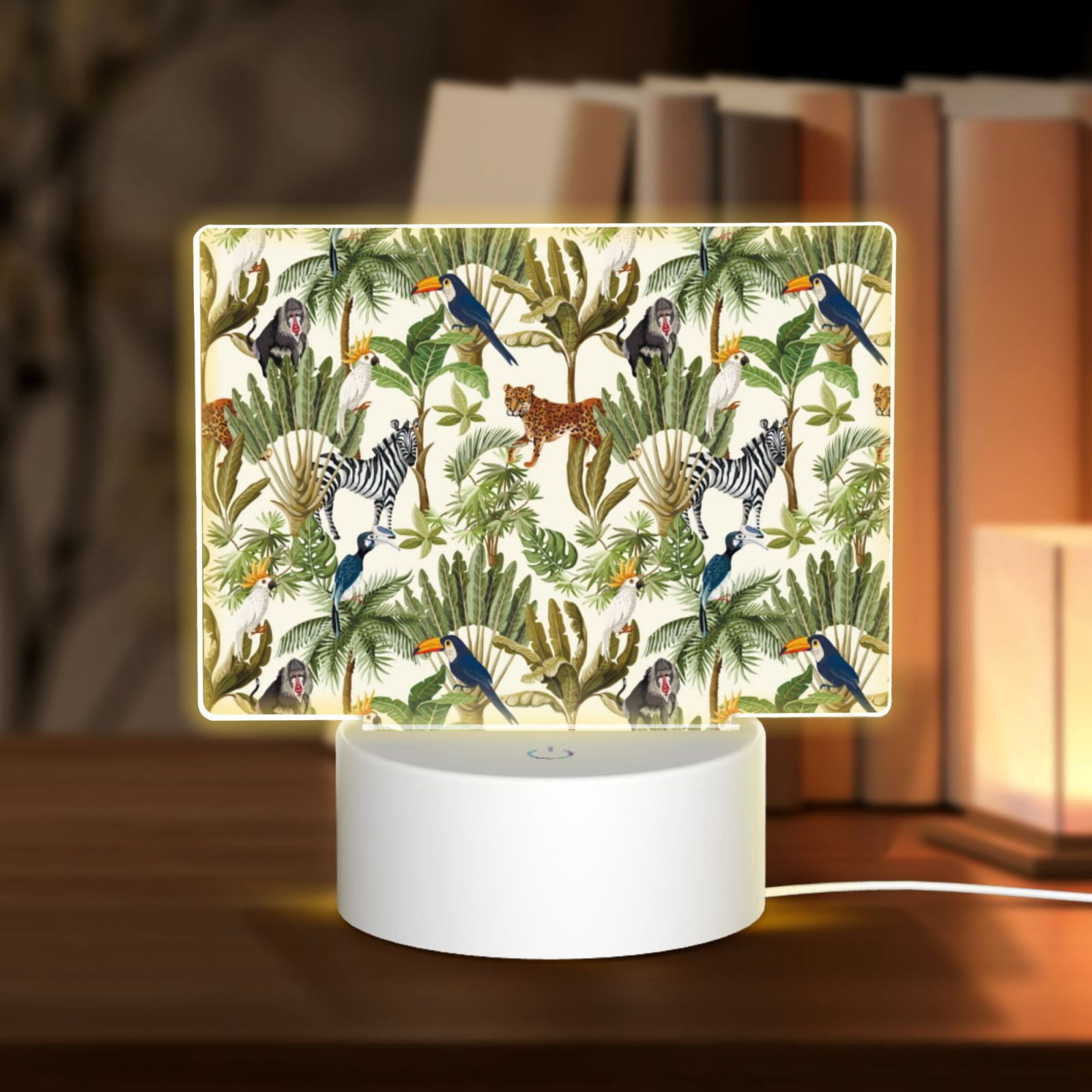 Cauagu Jungle Animals for Rectangle Acrylic Night Light - Acrylic ...