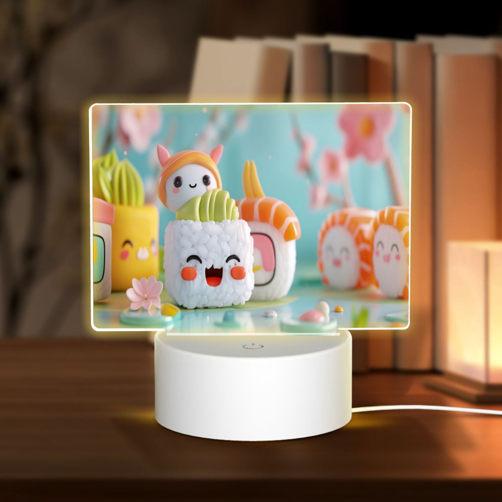Cauagu Kawaii Sushi Characters Delight for Rectangle Acrylic Night ...
