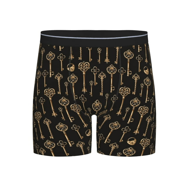 Cauagu Keys Print Men's Boxer Briefs, Funny & Cute Underwear Elastic ...