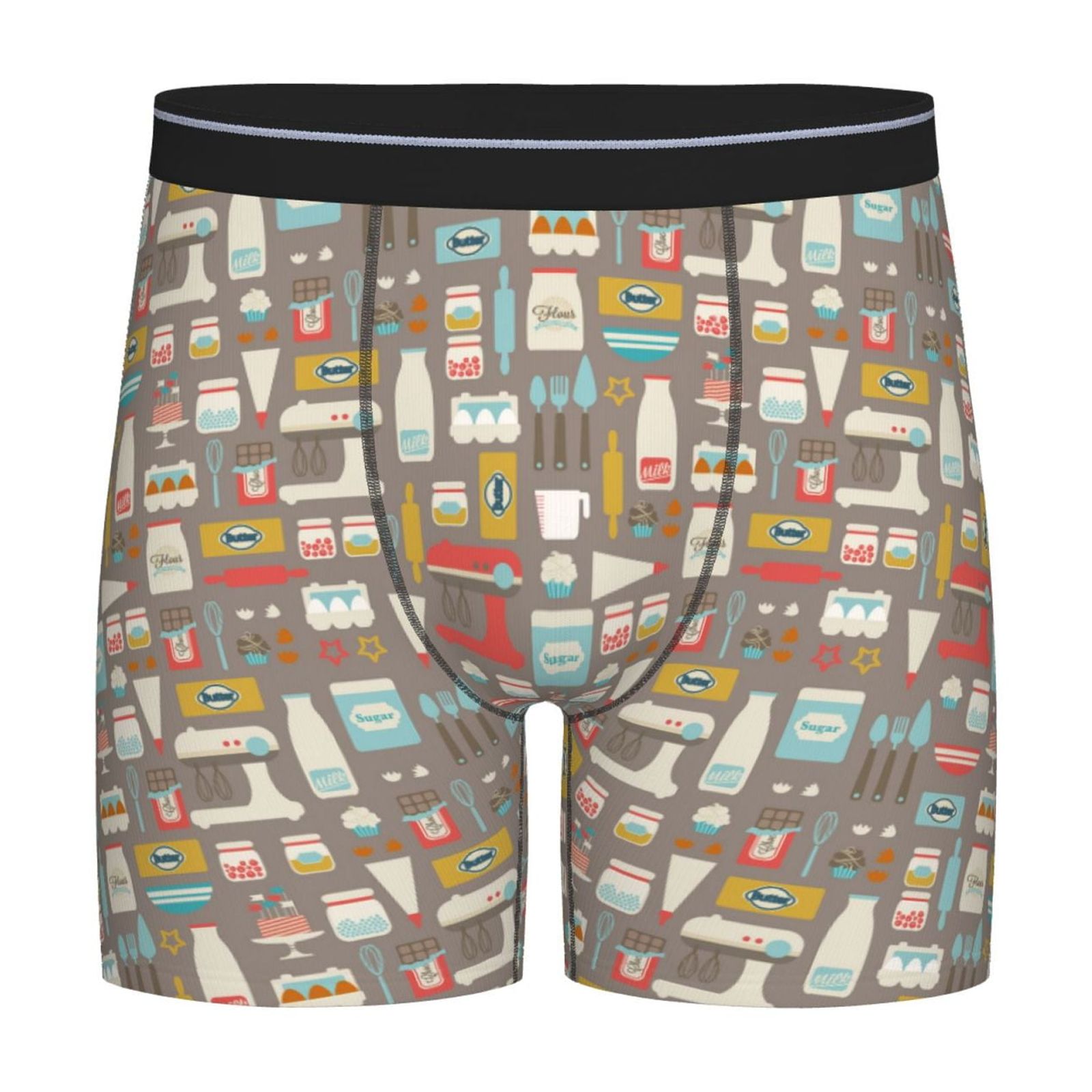 Cauagu Kitchen Food Print Men's Boxer Briefs, Funny & Cute Underwear ...
