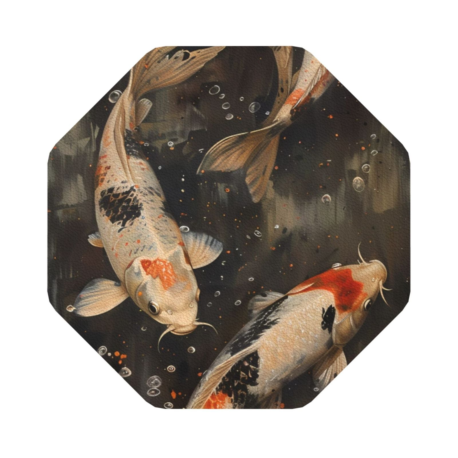 Cauagu Koi Fish Tranquility for Round Coaster,Drink Coasters Set of 4 ...