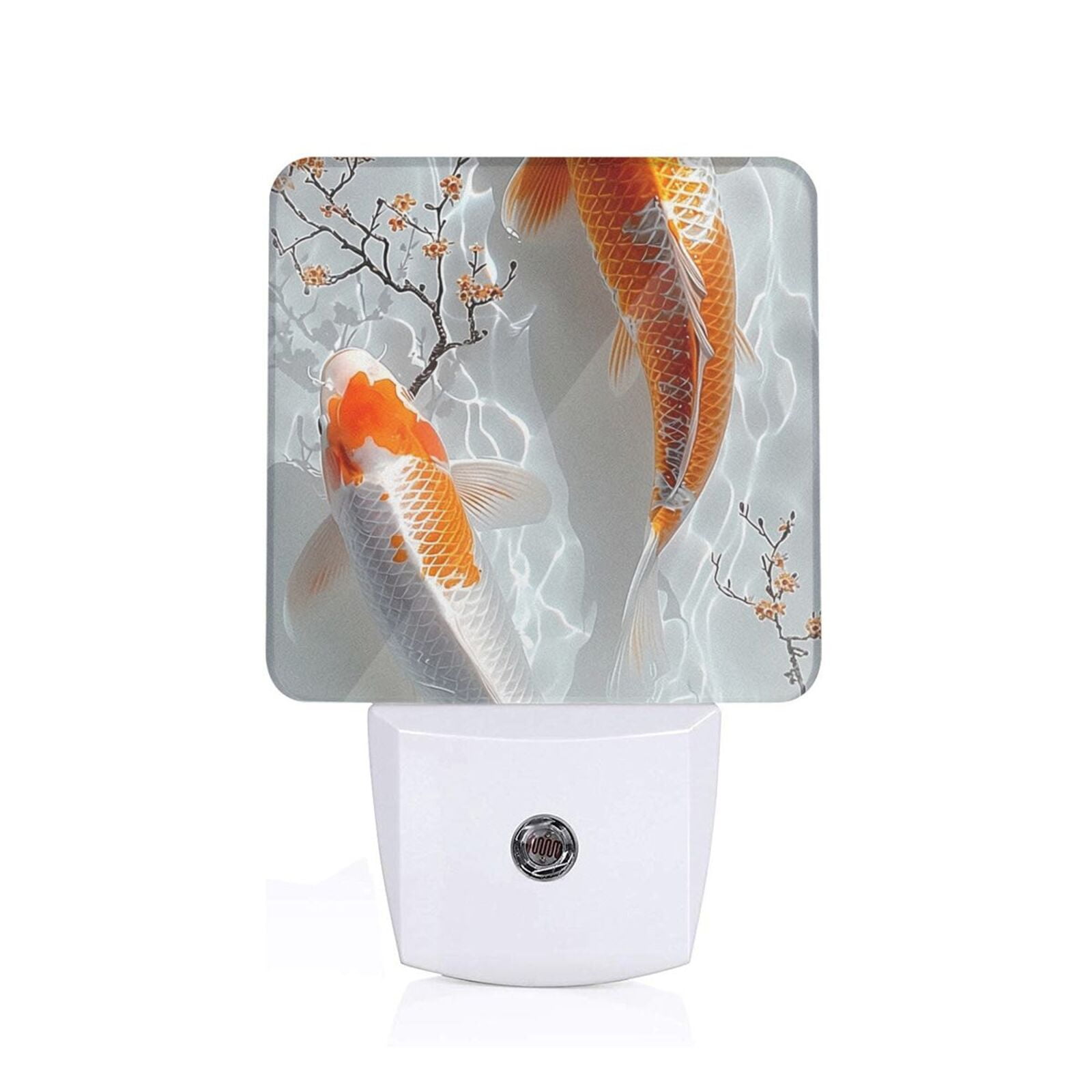 Cauagu Koi Fish Water Print LED Nightlight,0.5W Night Lights Plug into ...