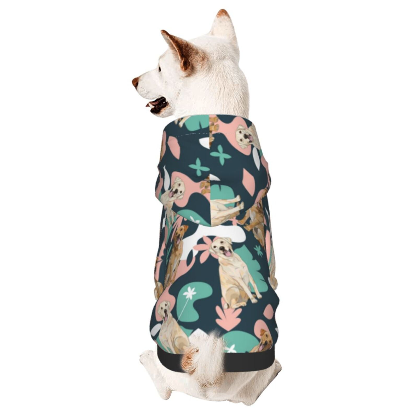 Cauagu Labrador Retriever Dog Pattern Winter Pet Hoodie Sweatshirts ...