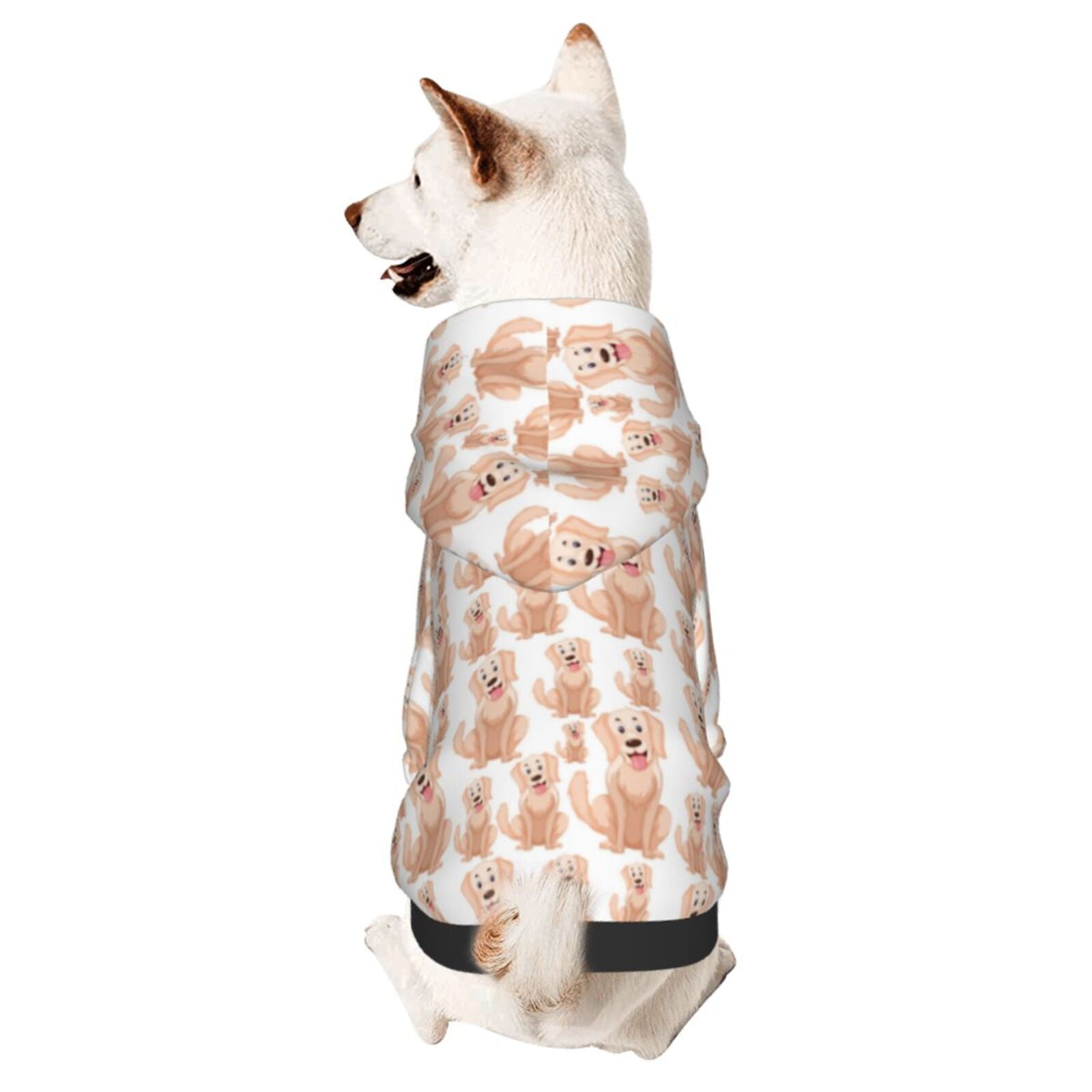 Cauagu Labrador Retriever Dog Pattern Winter Pet Hoodie Sweatshirts ...