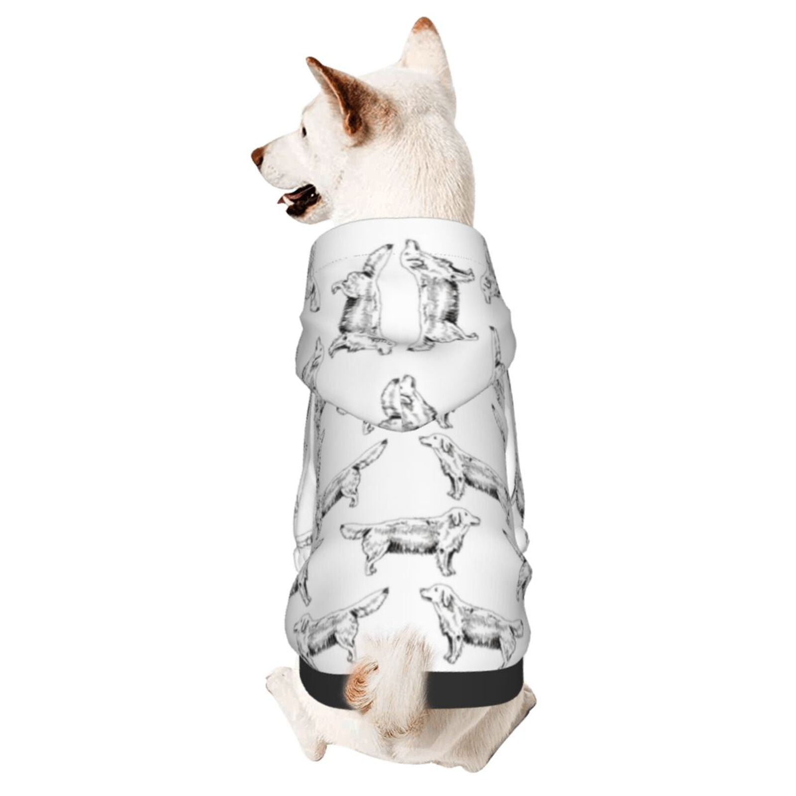 Cauagu Labrador Retriever Dog Pattern Winter Pet Hoodie Sweatshirts ...