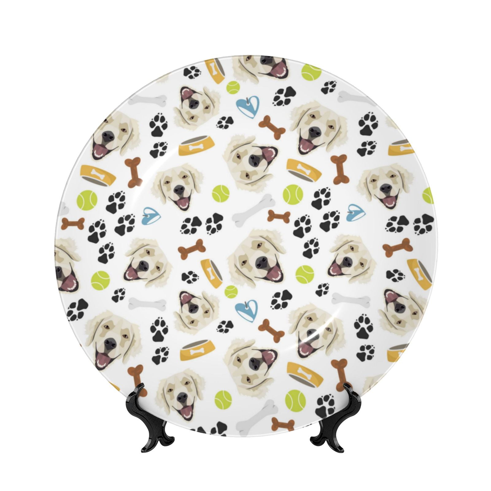 Cauagu Labrador Retriever Dog Print Bone China Decorative Plate, Wall ...