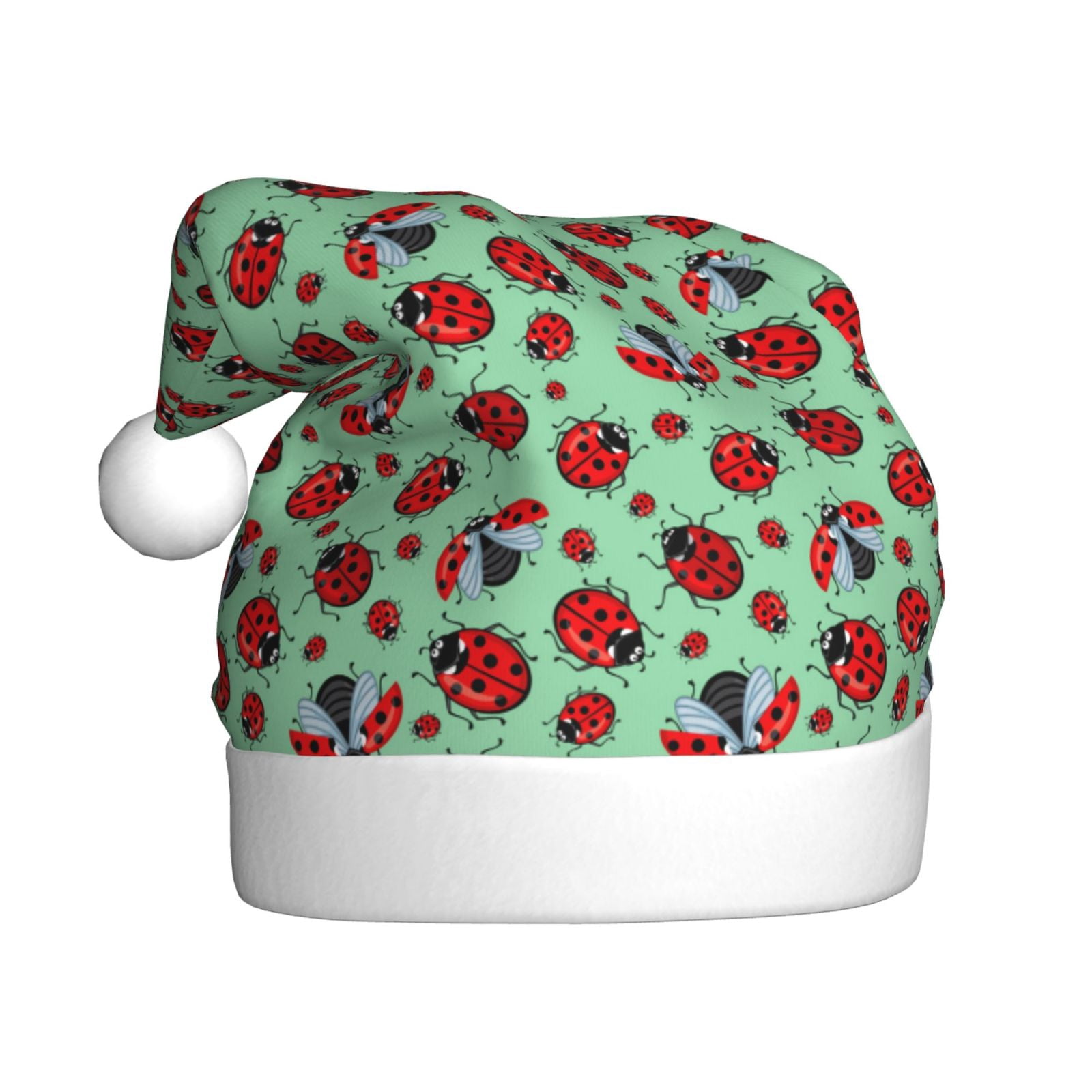Cauagu Ladybugs 3 for Adult Christmas Hat,1-Pack Xmas Holiday Hat Santa ...