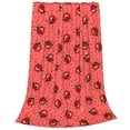 Cauagu Ladybugs On Red Polka Dot Pattern Flannel Bed Blankets,Fleece ...