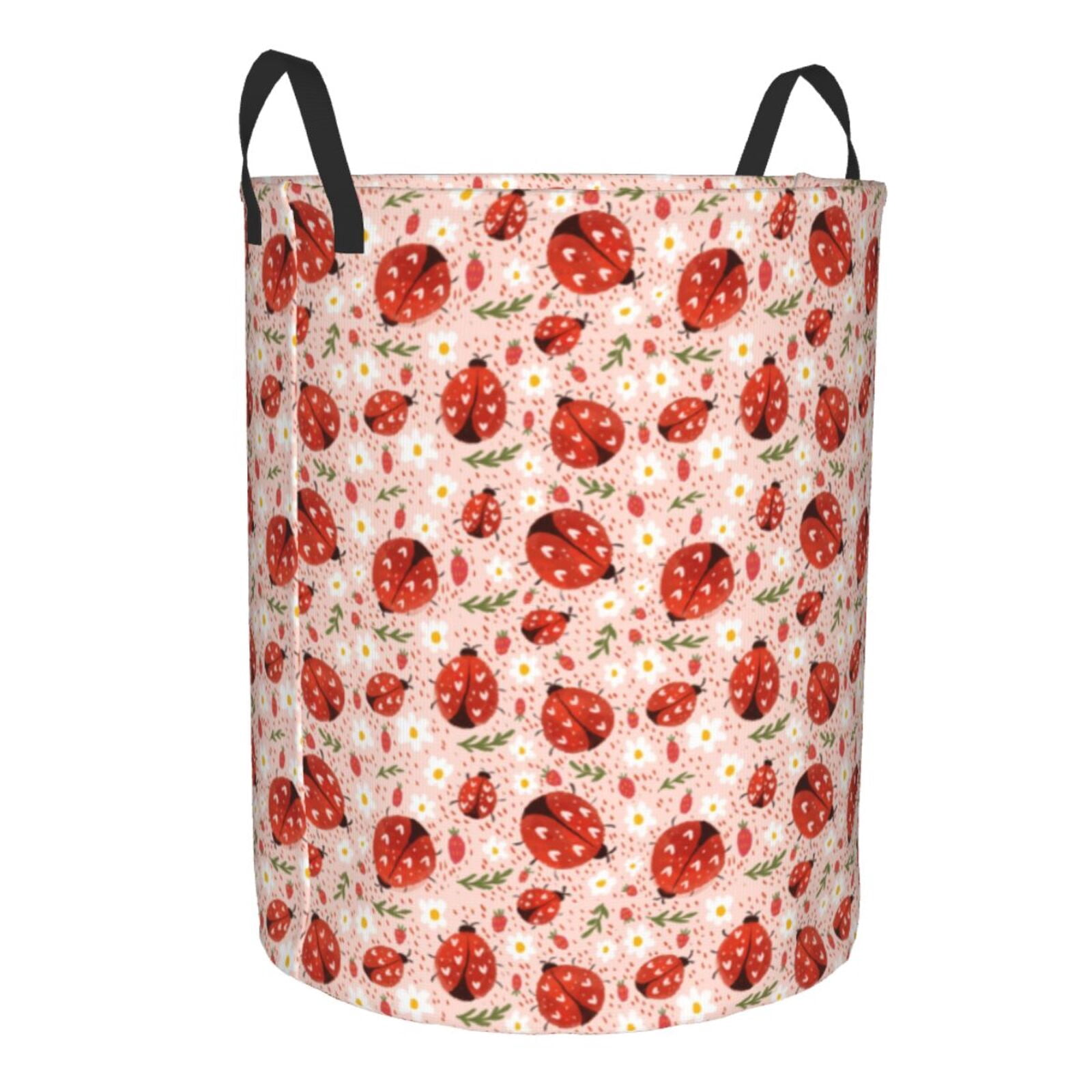 Cauagu Ladybugs With Heart Spots for Laundry Basket,Collapsible ...