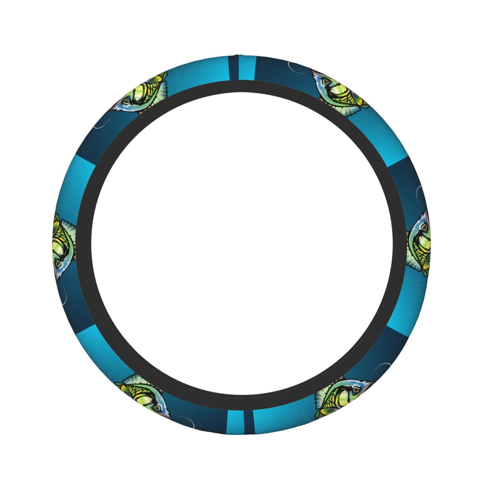 Cauagu Largemouth Bass Fish Print Car Steering Wheel Cover - Universal ...