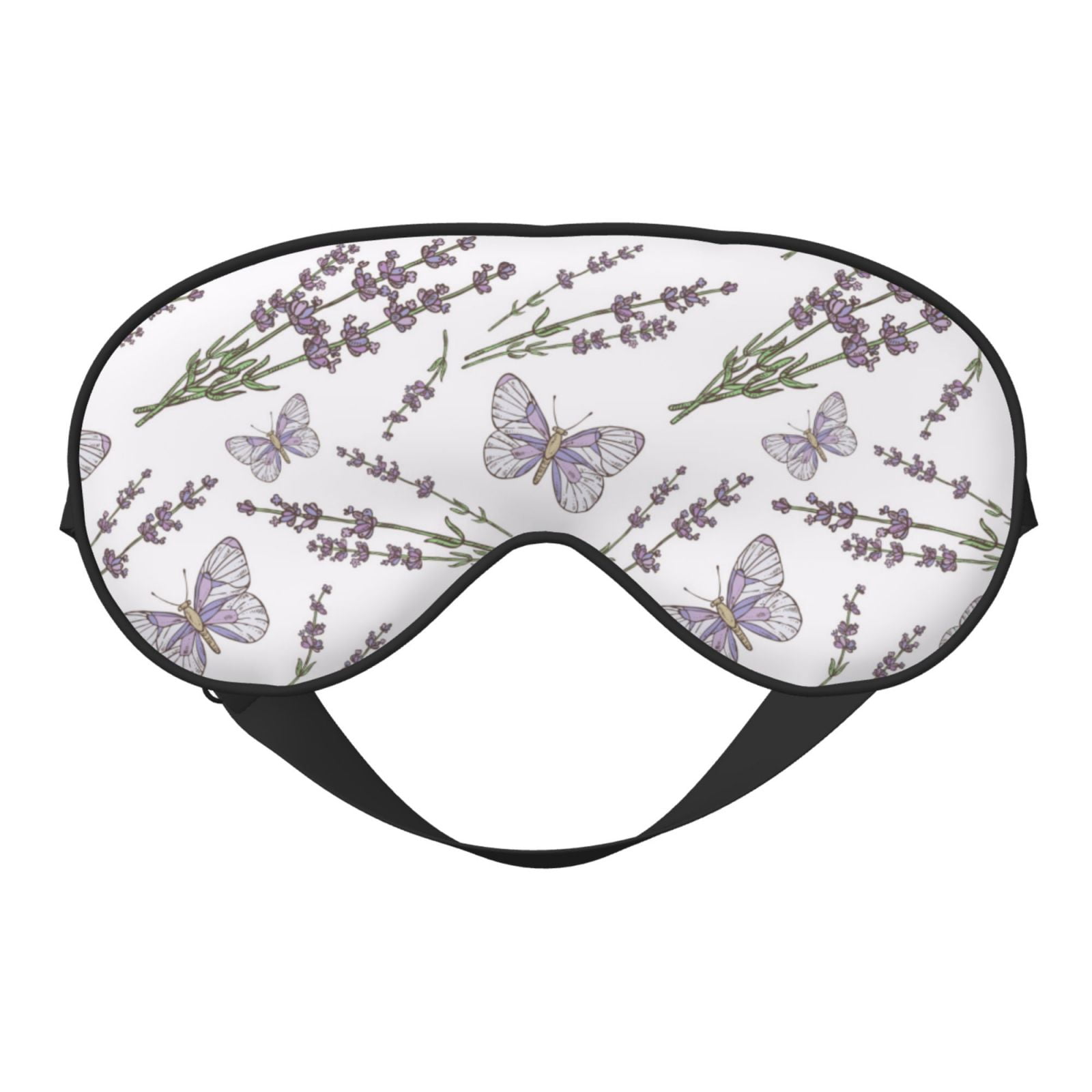 Cauagu Lavender And Butterfly Print Sleep Eye Mask, Blindfold Eye Sleep ...