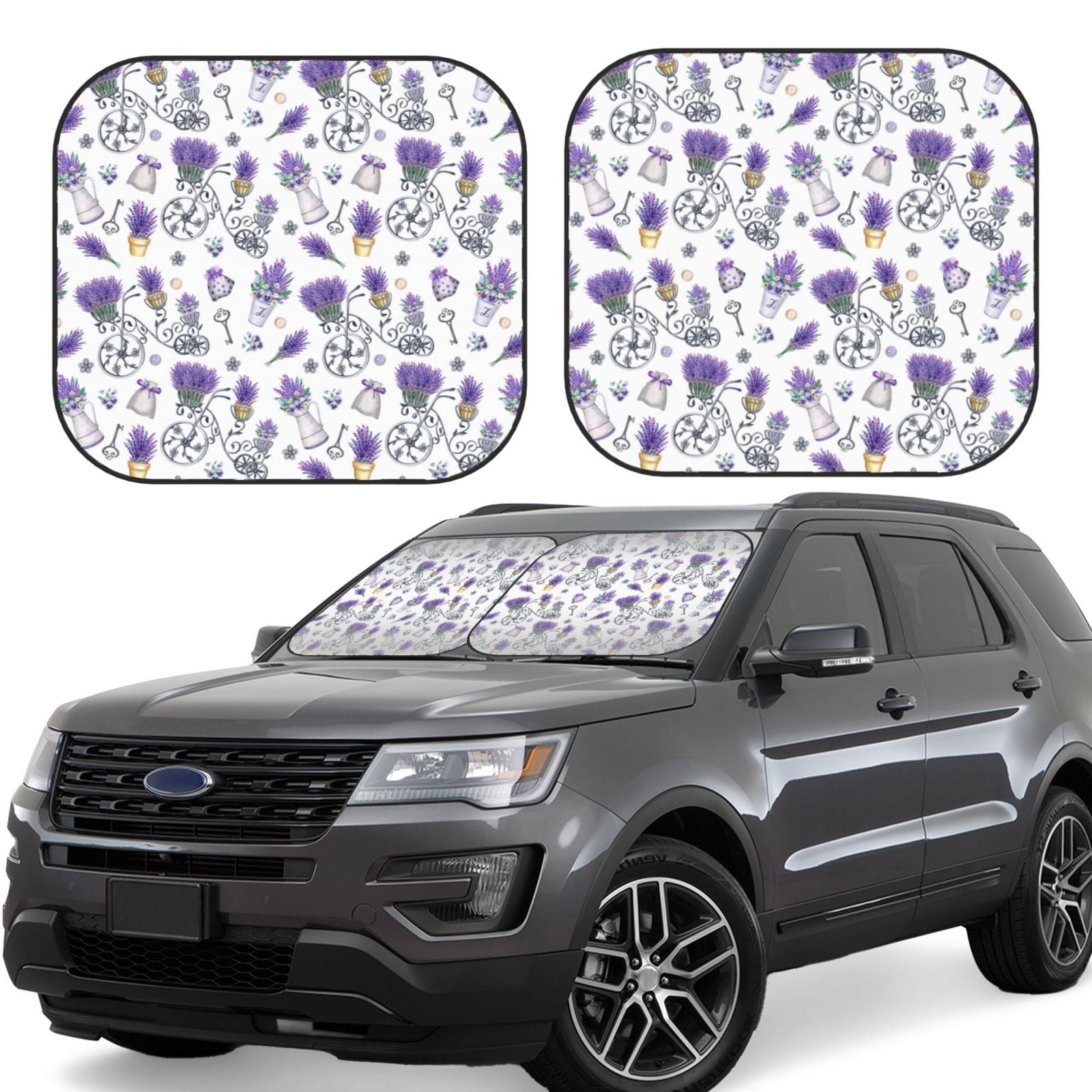 Cauagu Lavender Bicycle Cauagu {designName} Print Foldable Car ...