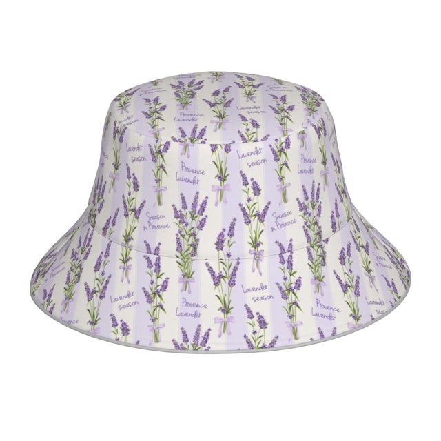 Cauagu Lavender Flowers for Unisex Bucket Hat,Outdoor Summer Beach Fishing Sun Hat Hot Summer ...