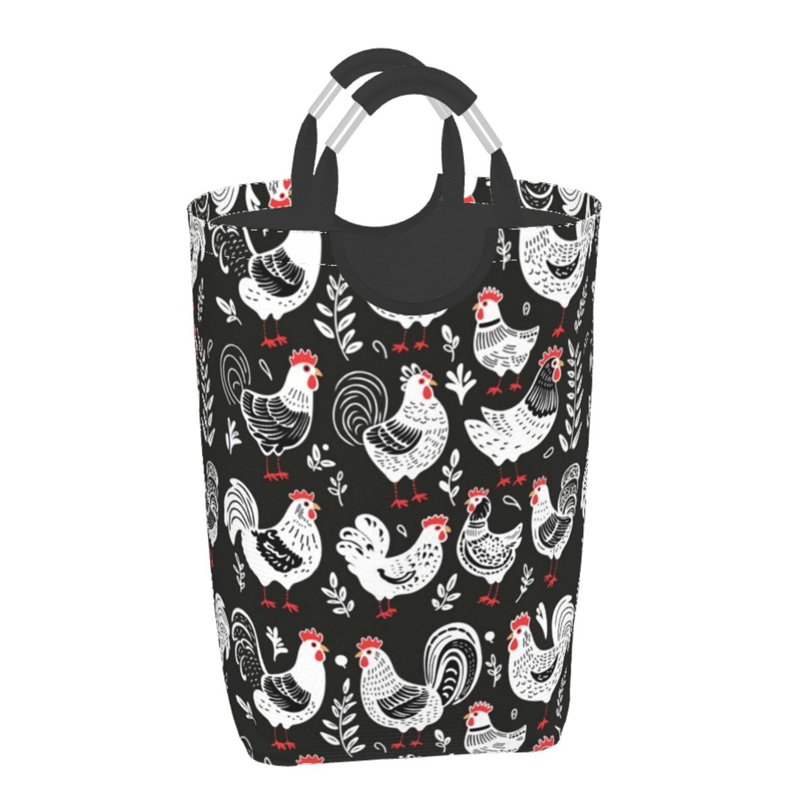 Cauagu Laying Hens And Roosters Print Hamper Basket Bin,Extra Large ...
