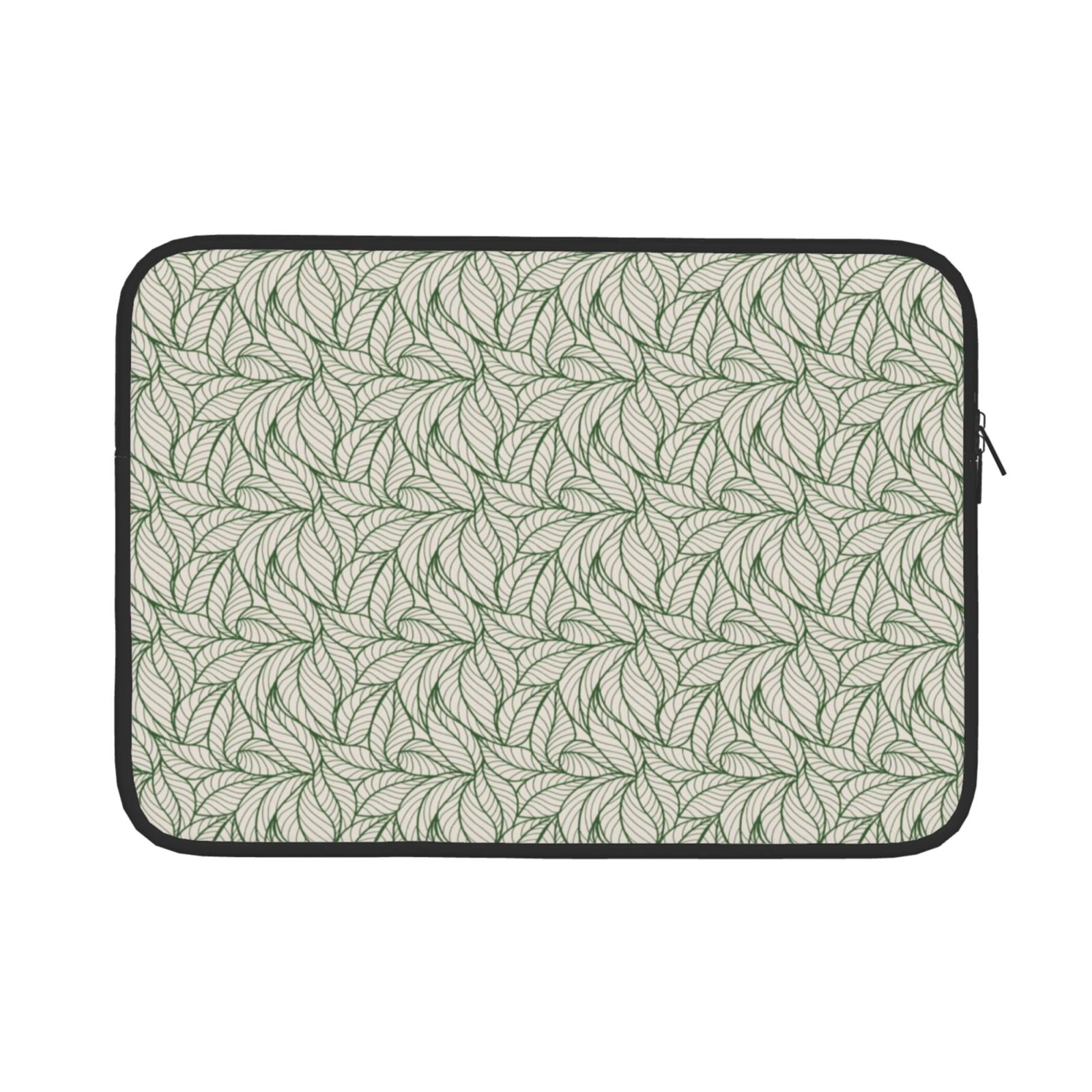 Cauagu Leaves Print Laptop Sleeve Case, Laptop Cover Portable Laptop ...