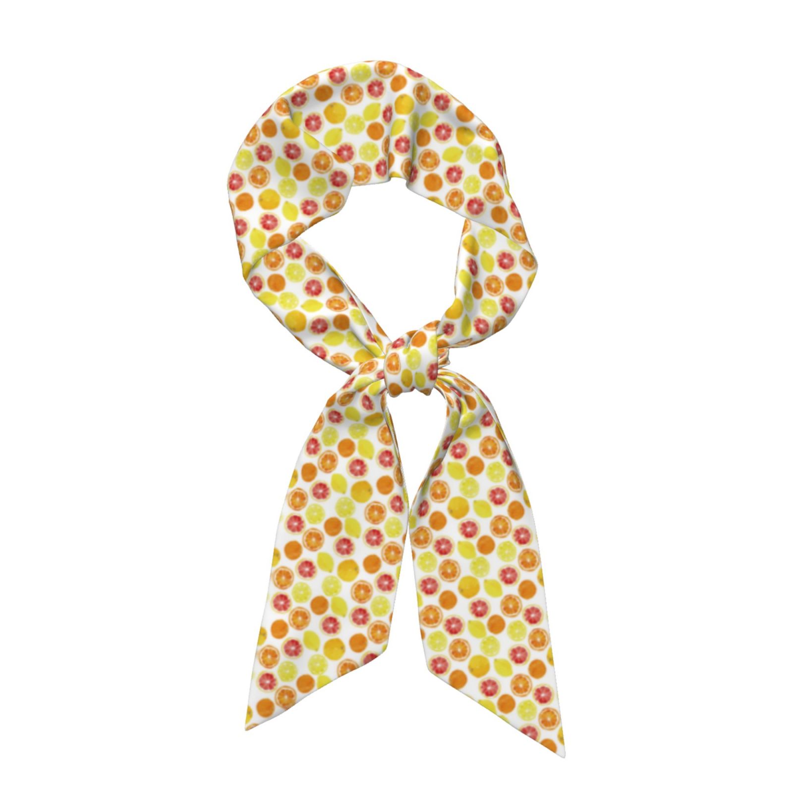 Cauagu Lemon Orange Pattern Scarf for Women,Neck Scarf Women's Wrap ...