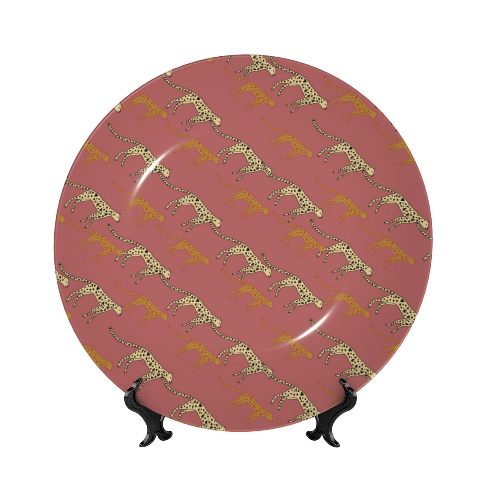 Cauagu Leopard Print Print Bone China Decorative Plate, Wall Mount ...