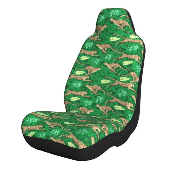 Cauagu Leopard Print Print Car Seat Covers,Universal Automotive Seat ...