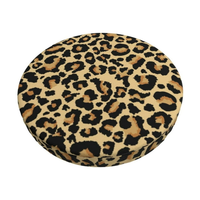 Cauagu Leopard Print Print Round Stool Covers,Seat Cushion for Round ...