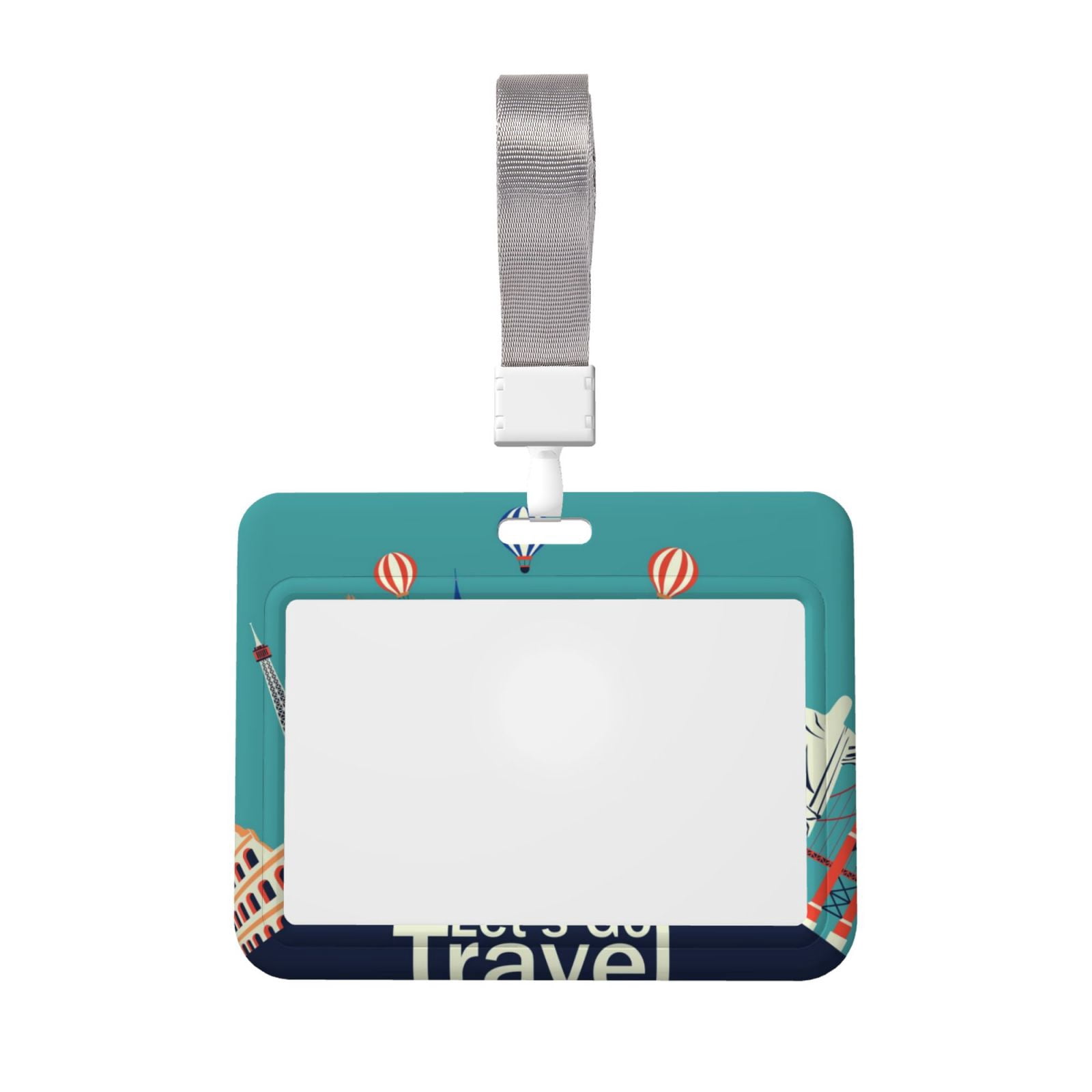 Cauagu Let's go Travel for ID Badge Holder,Badge Holder with Windows ...