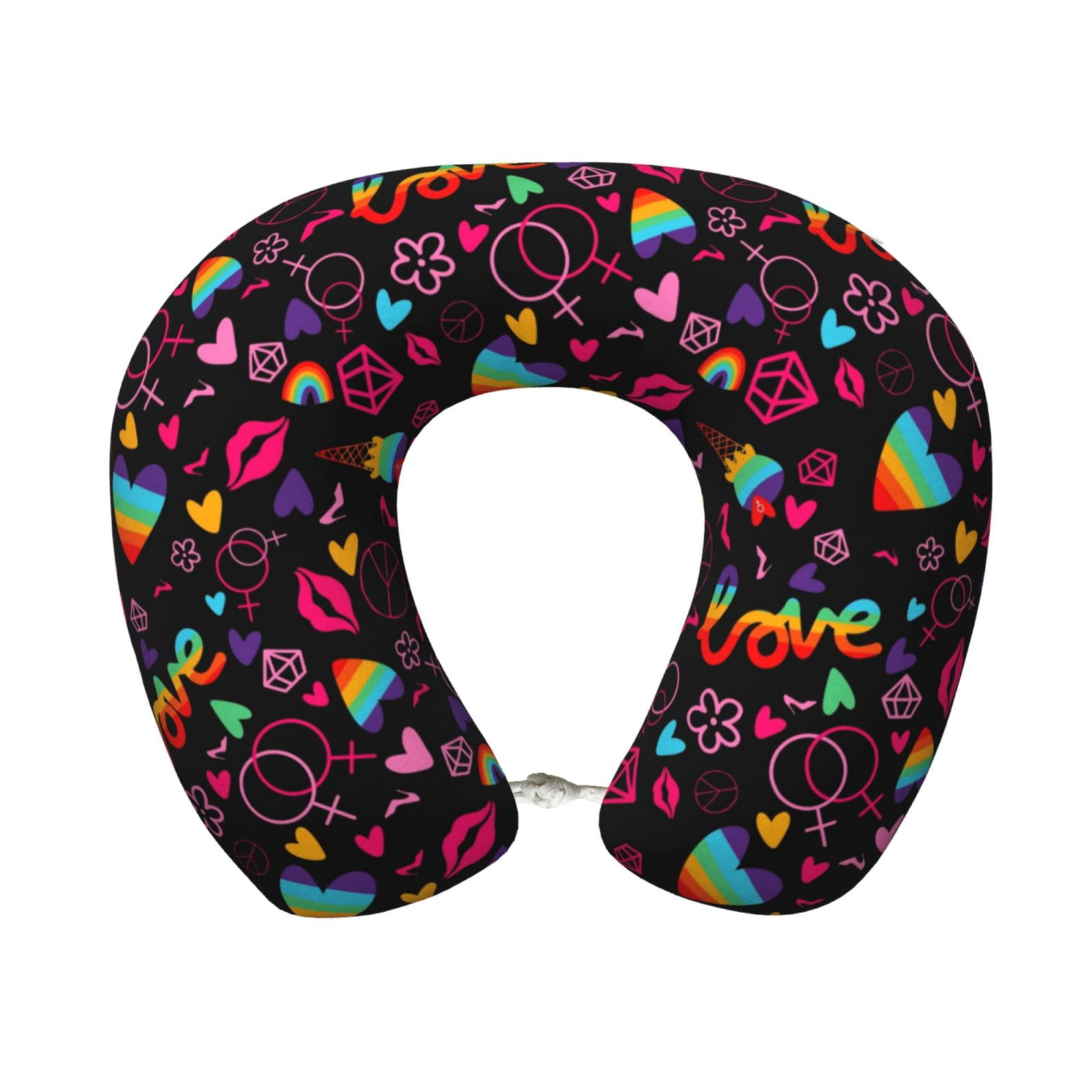 Cauagu Lgbt Rainbow For Pride Pattern Travel Pillow Memory Foam, U ...