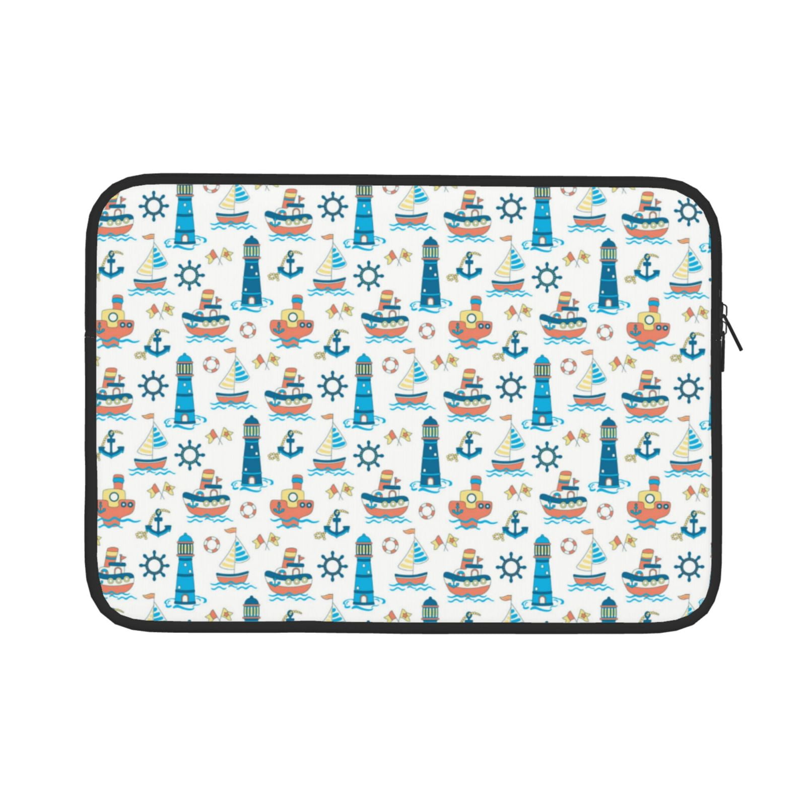 Cauagu Lighthouse And Sea Print Laptop Sleeve Case, Laptop Cover ...